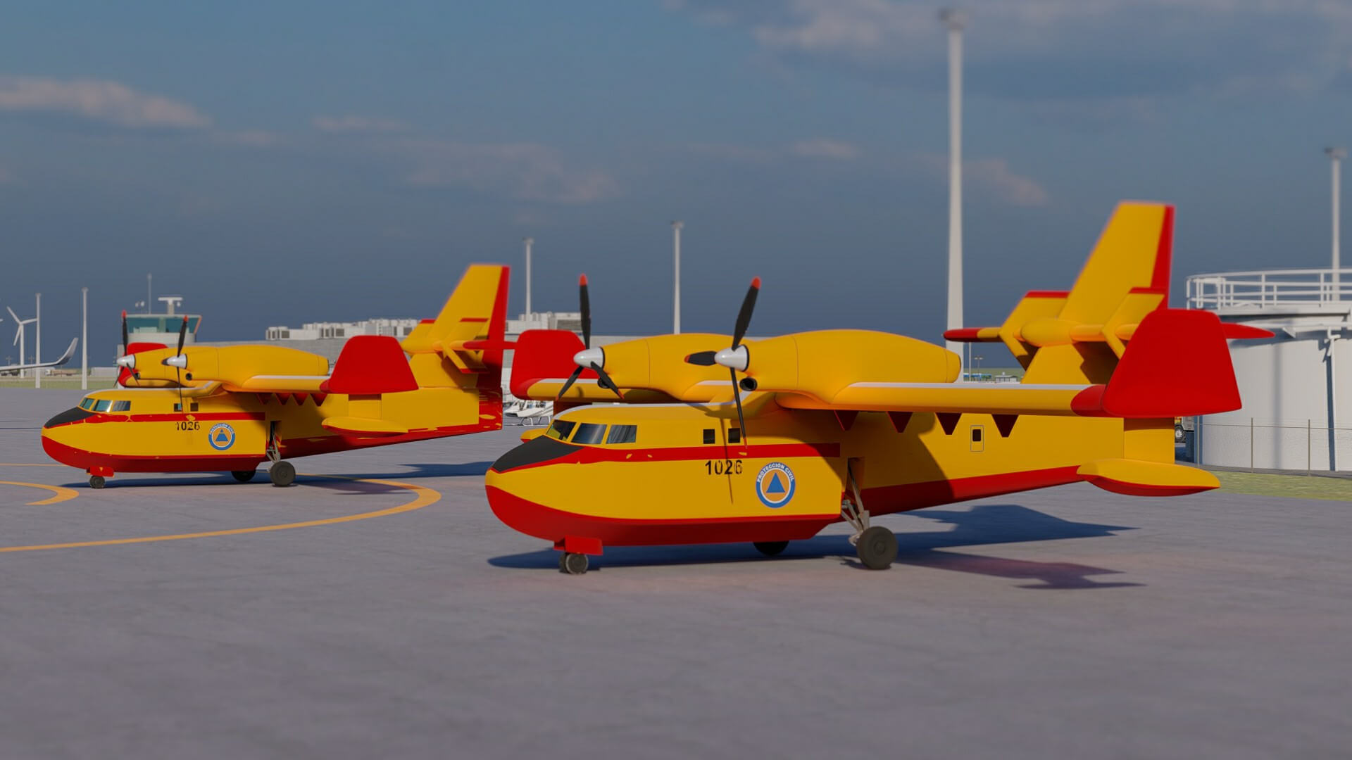 Canadair CL-415 3D Model by ALPHA3DST