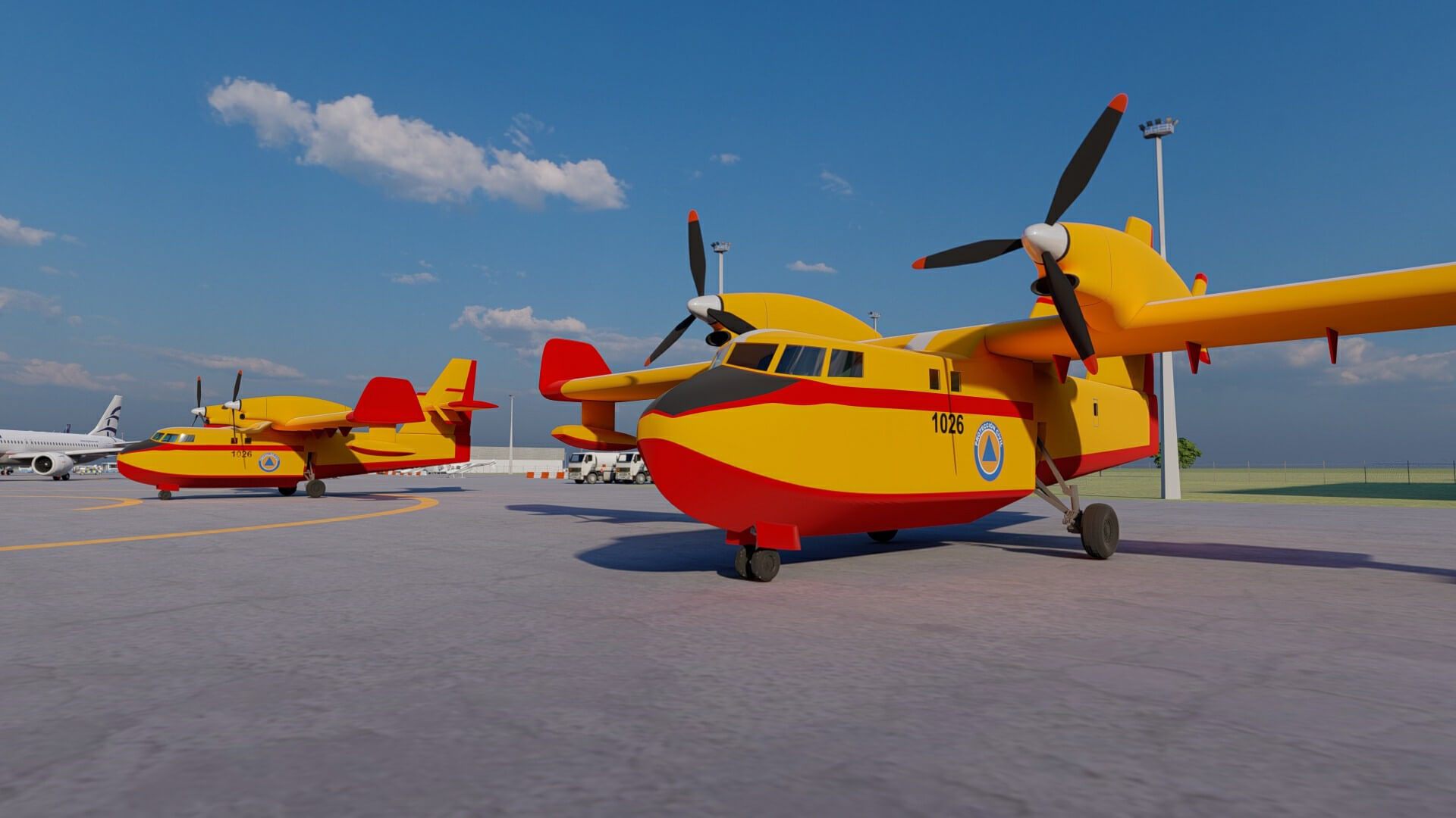 Canadair CL-415 3D Model by ALPHA3DST