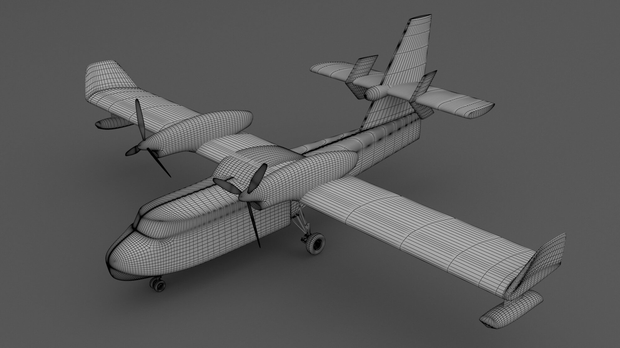 Canadair CL-415 3D Model by ALPHA3DST