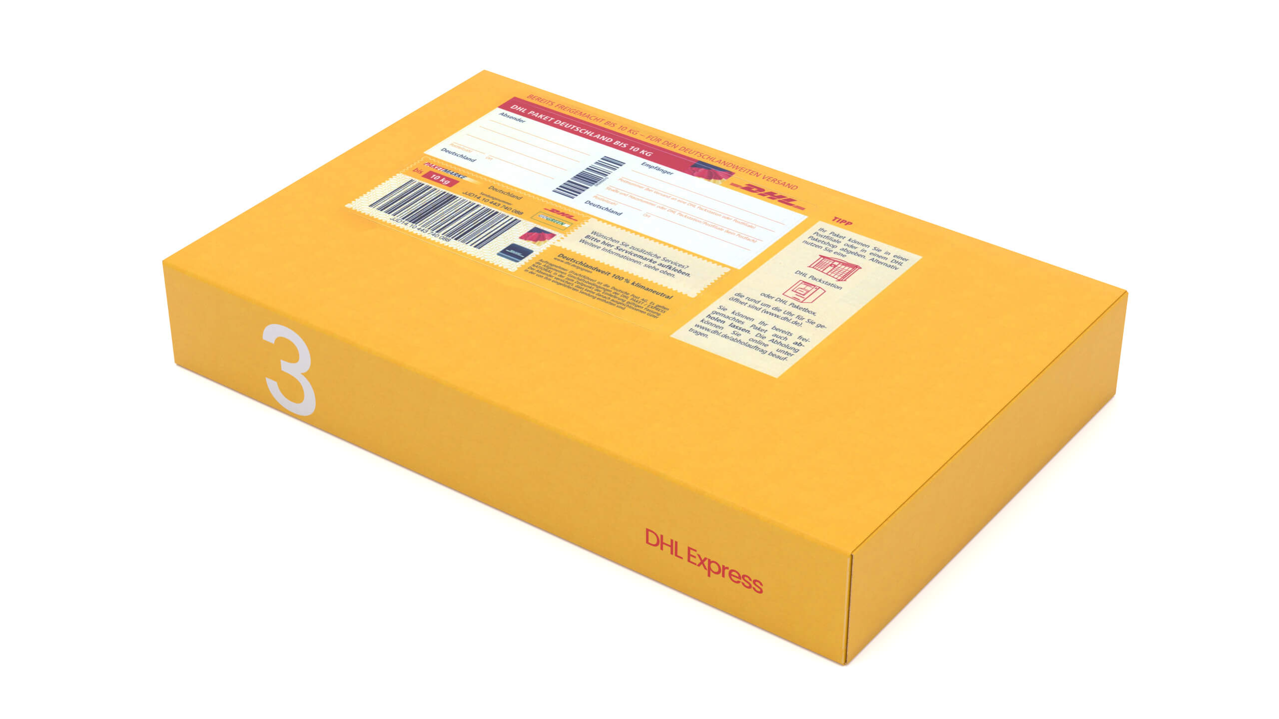 Cardboard Packaging Box DHL - 3D Model by ALPHA3DST