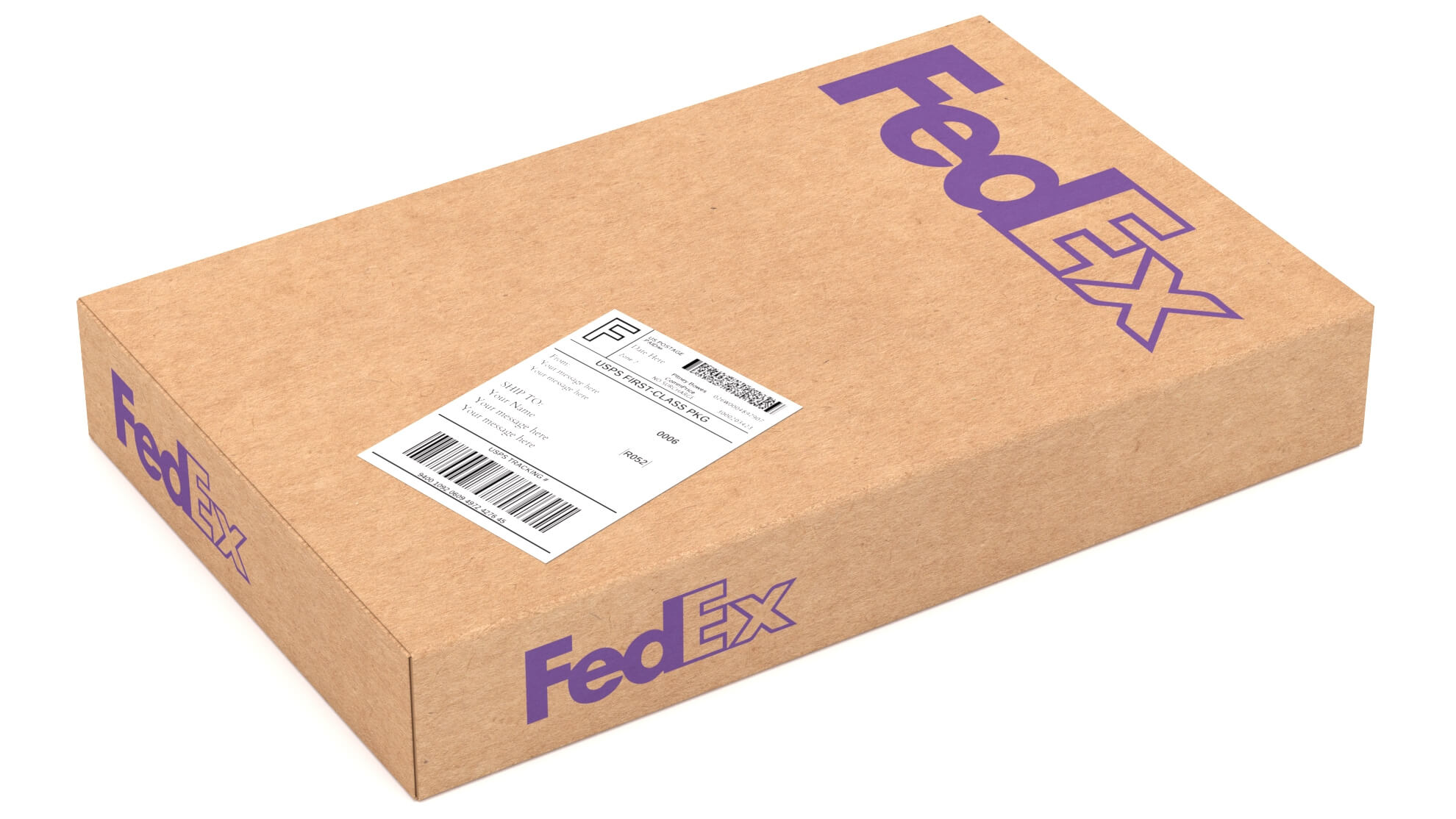 Cardboard Packaging Box FedEx - 3D Model by ALPHA3DST