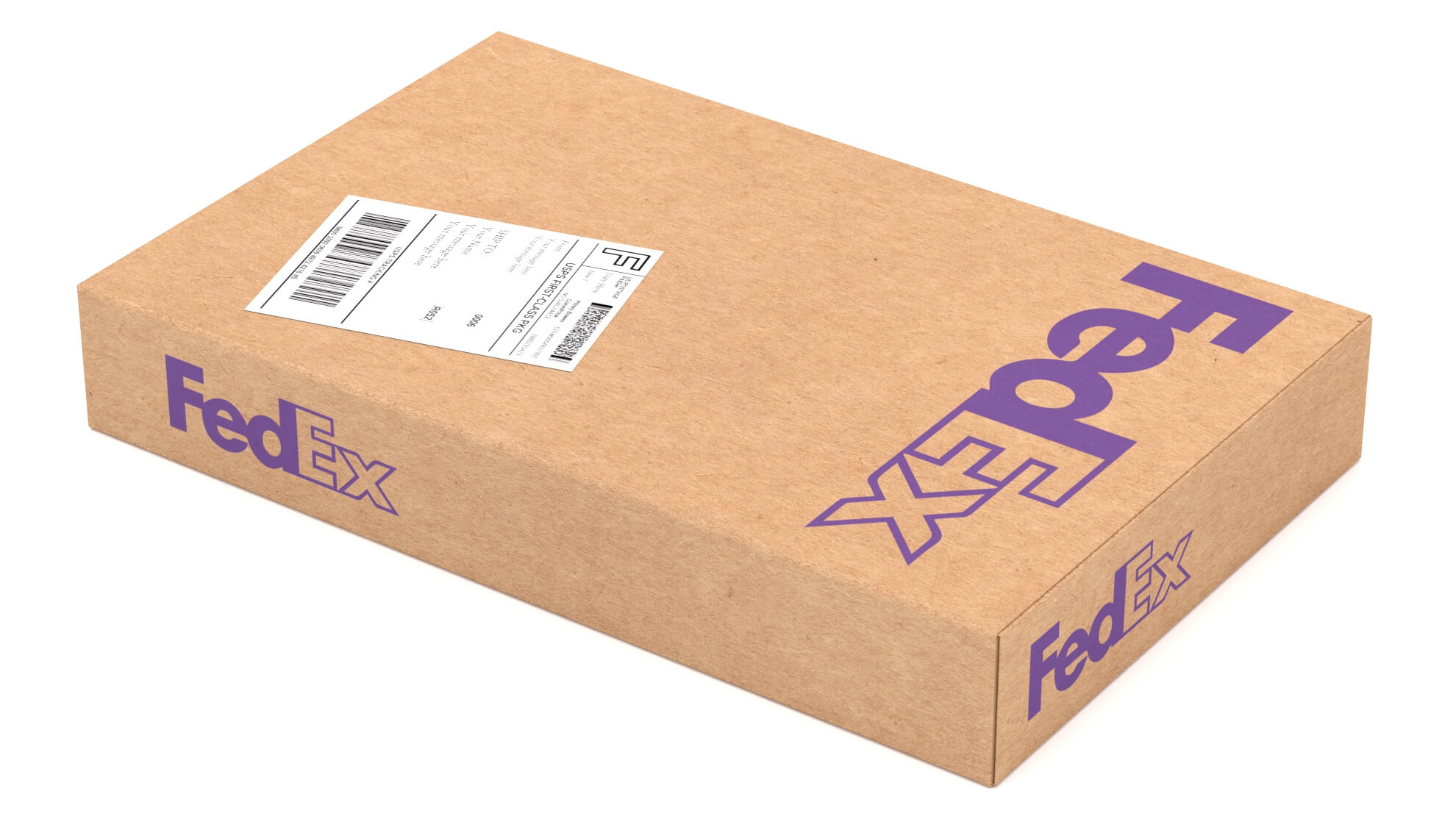 Cardboard Packaging Box FedEx - 3D Model by ALPHA3DST