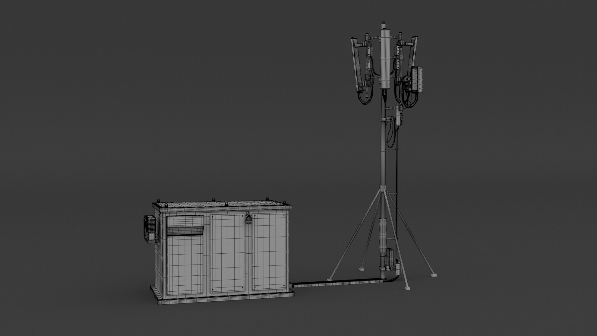 Cell Phone Tower 1 - 3D Model by ALPHA3DST