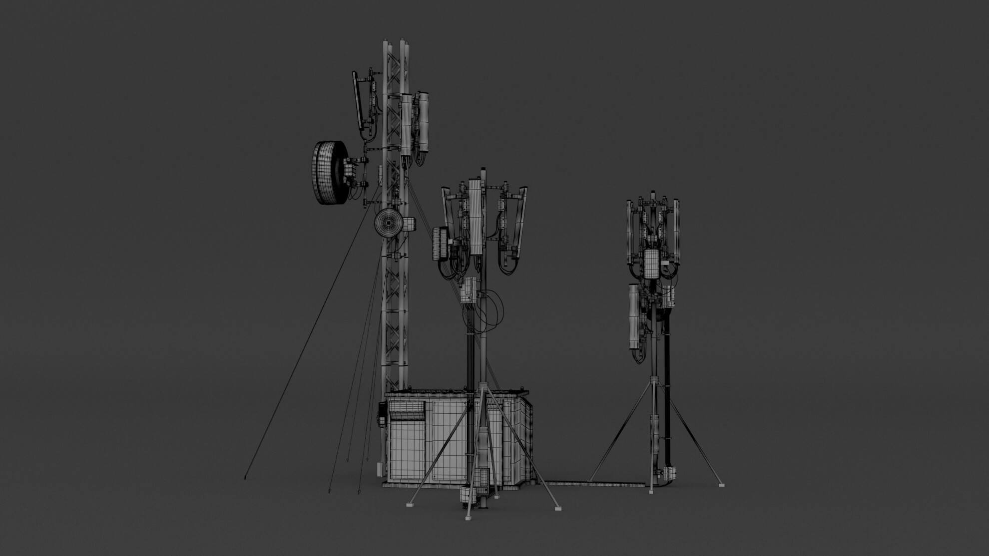 Cell Phone Towers - 3D Model by ALPHA3DST