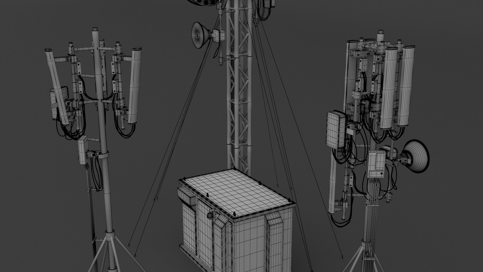 Cell Phone Towers - 3D Model by ALPHA3DST