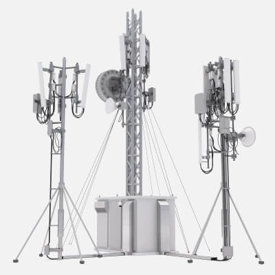 Cell Phone Towers - 3D Model by ALPHA3DST