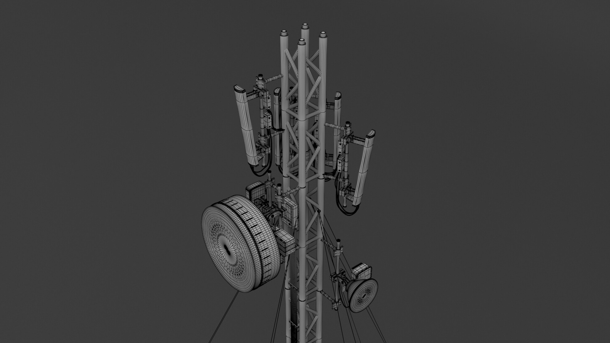 Cell Tower Station - 3D Model by ALPHA3DST