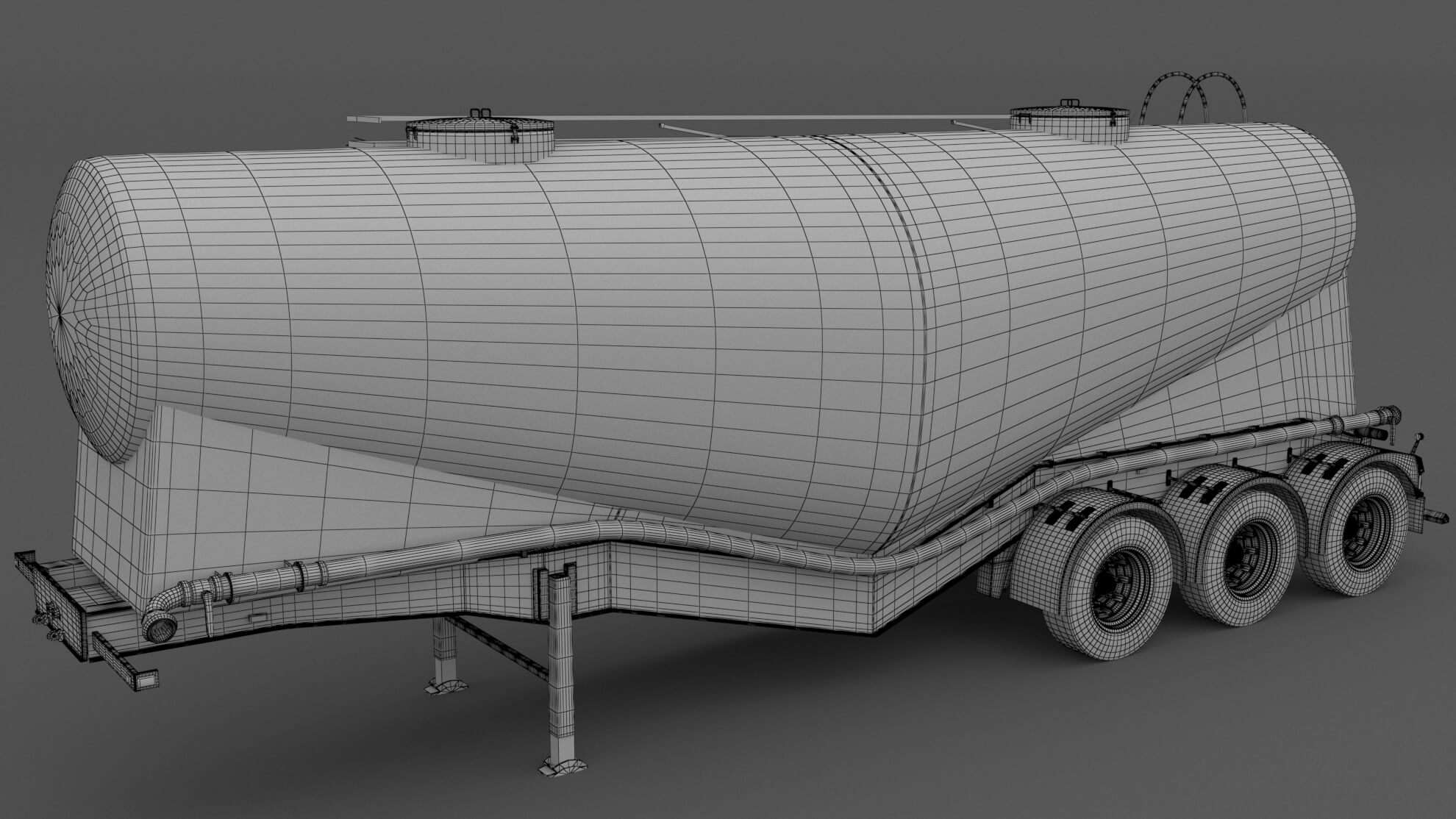 Cement Trailer - 3D Model by ALPHA3DST