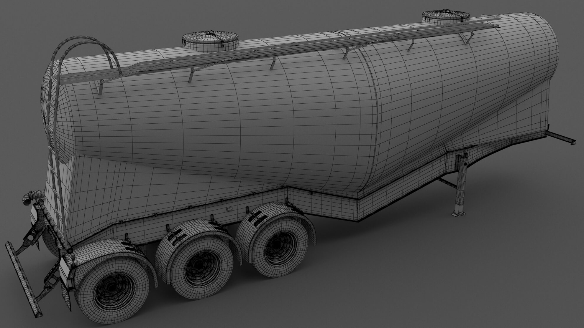 Cement Trailer - 3D Model by ALPHA3DST