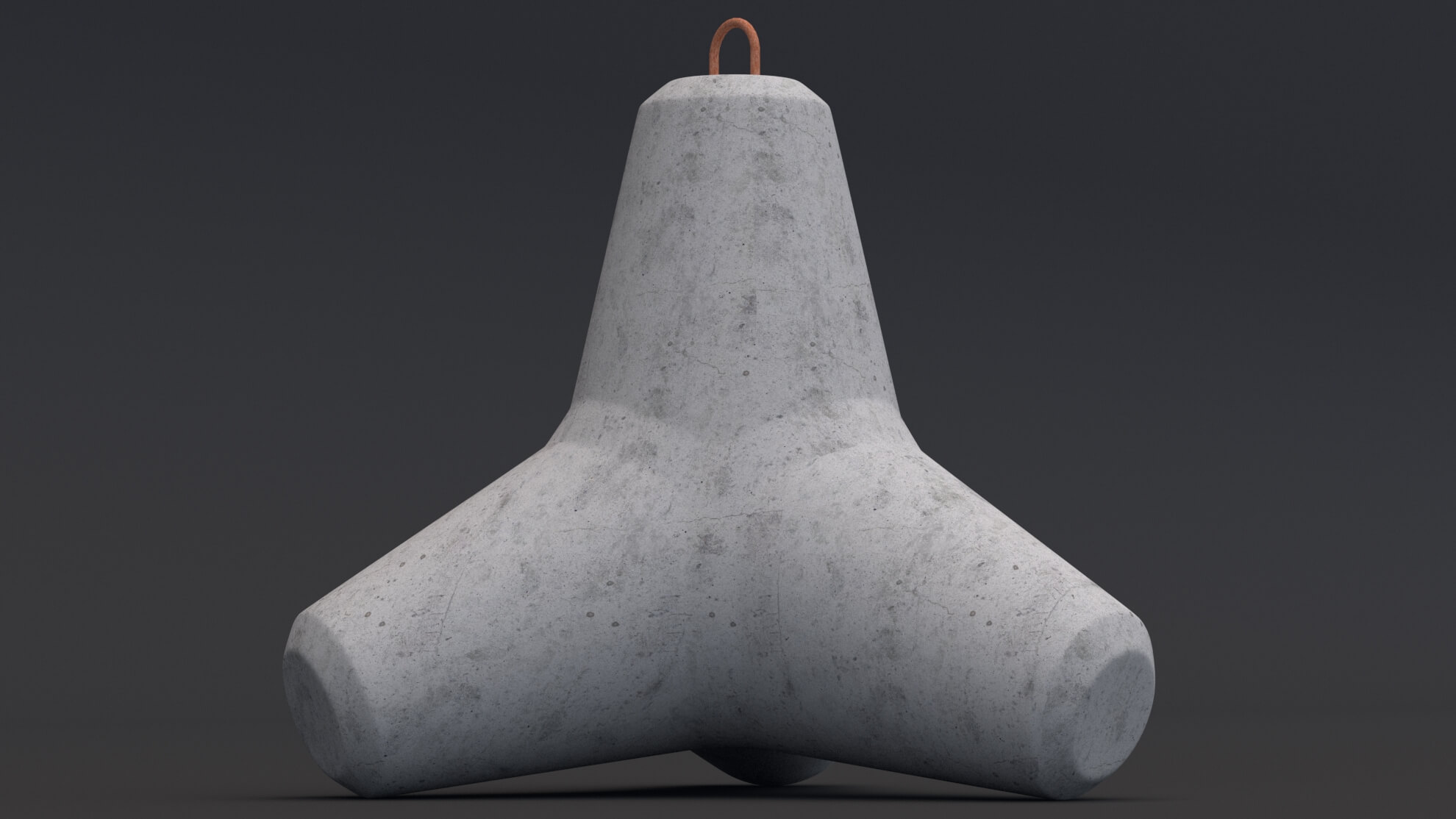 Concrete Tetrapod - 3D Model by ALPHA3DST