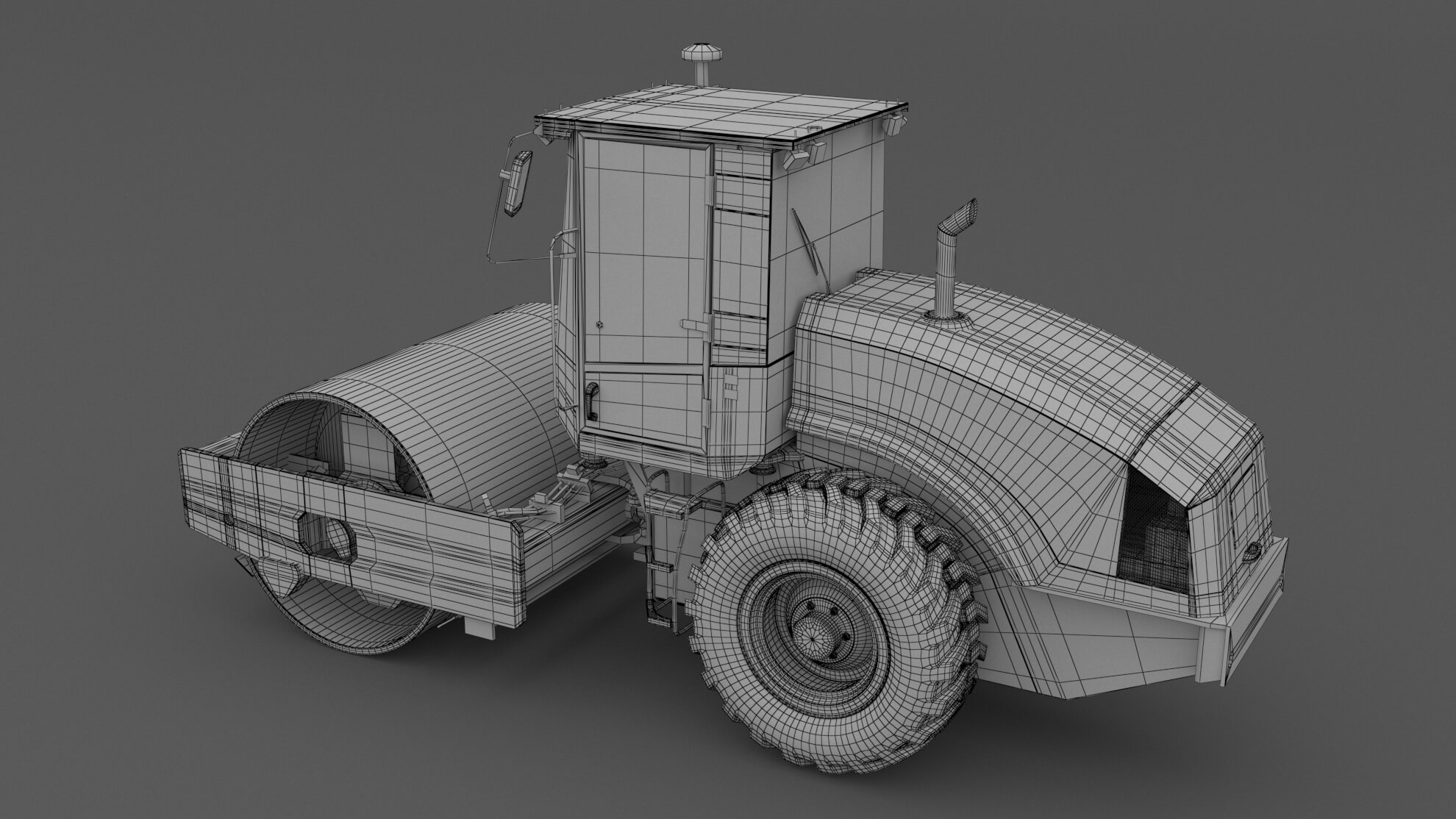 CS56 Vibratory Soil Compactor - 3D Model by ALPHA3DST