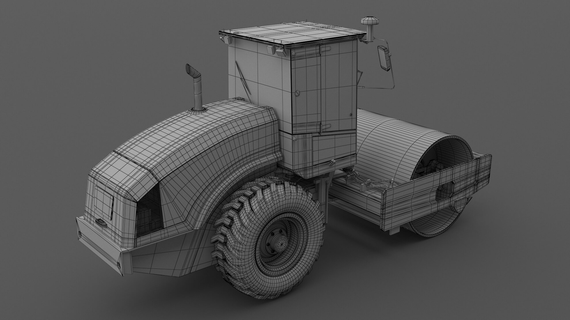 CS56 Vibratory Soil Compactor - 3D Model by ALPHA3DST