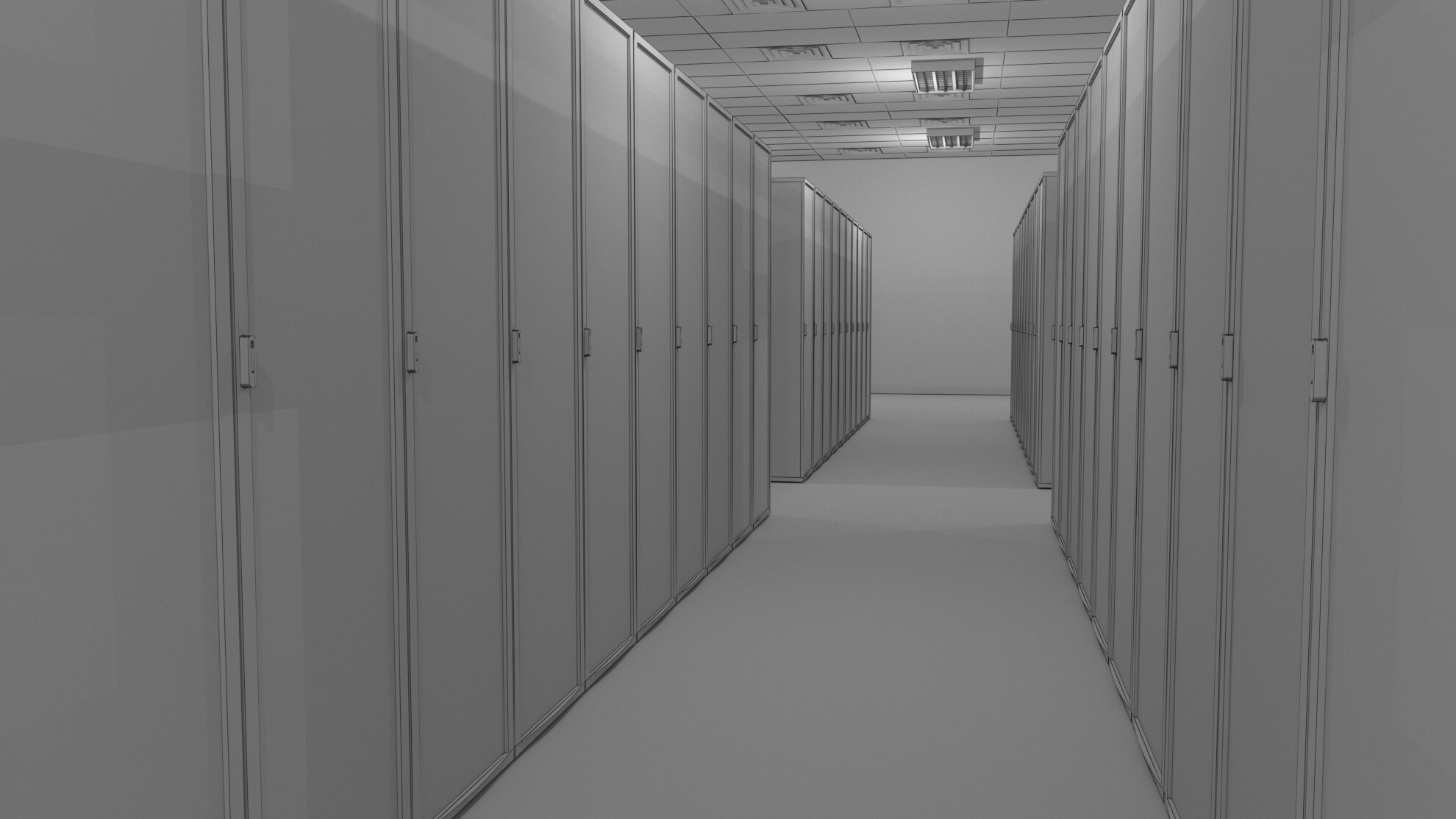 Data Center Server Room - 3D Model by ALPHA3DST