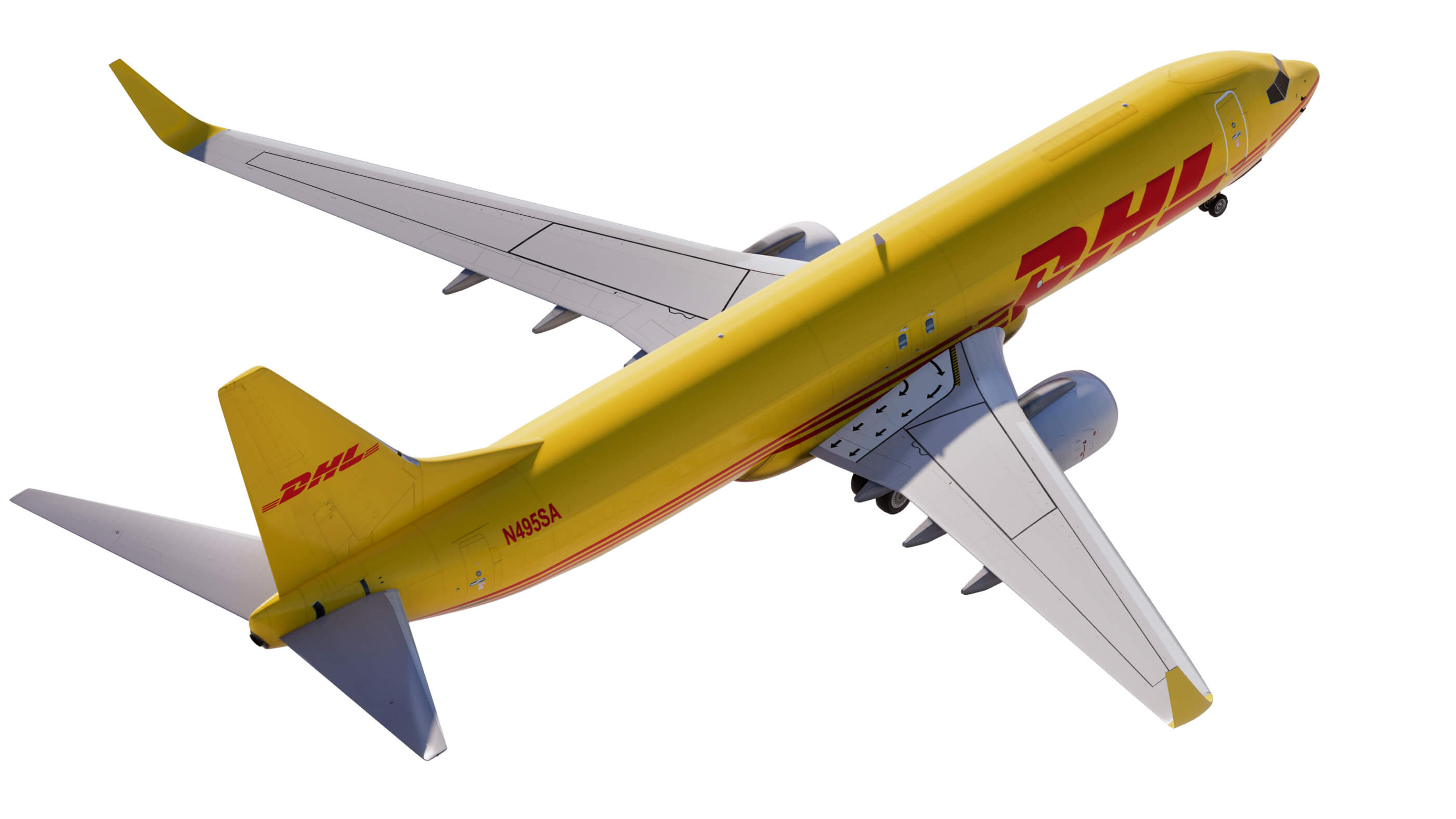 DHL Boeing 737-800 3D Model by ALPHA3DST