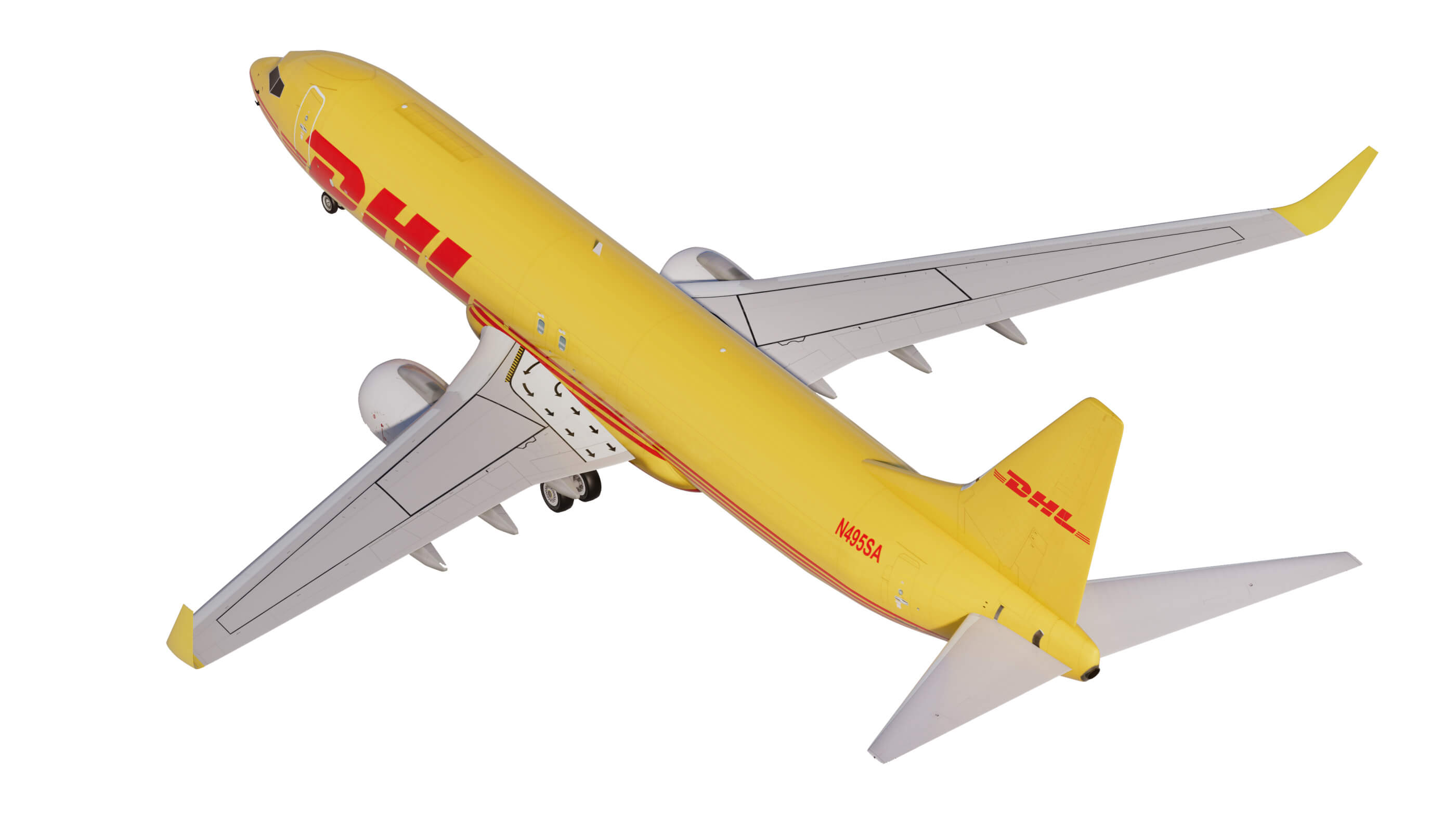 DHL Boeing 737-800 3D Model by ALPHA3DST