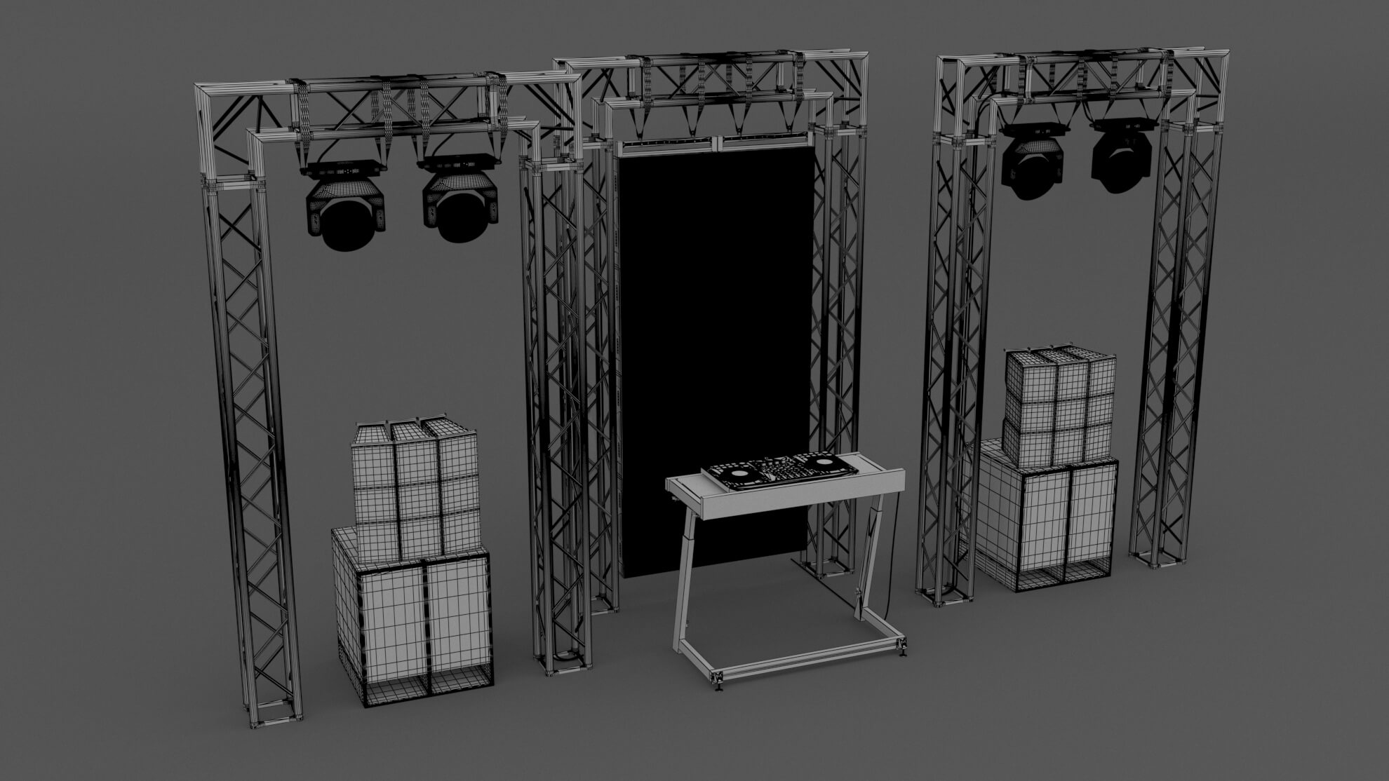 DJ Booth Stage Model by ALPHA3DST