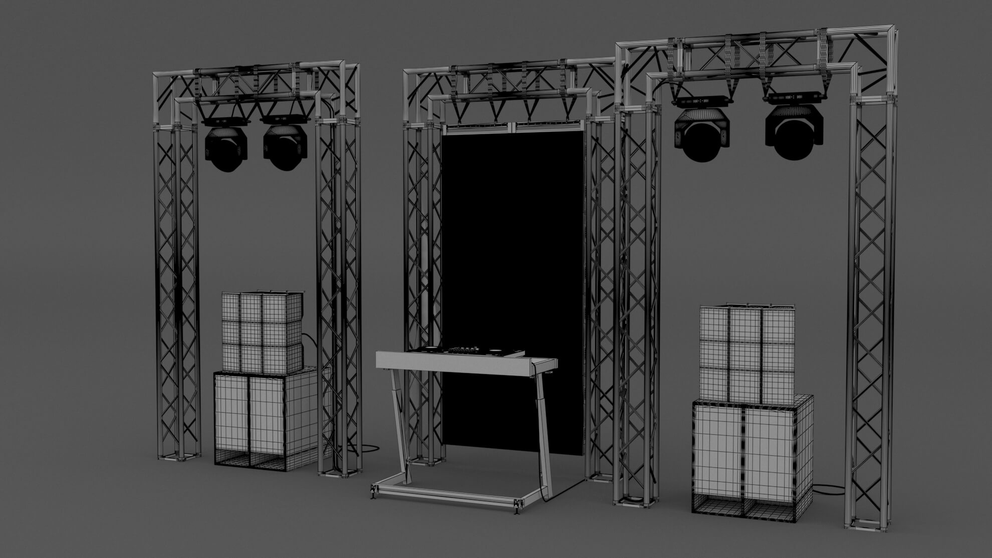 DJ Booth Stage Model by ALPHA3DST