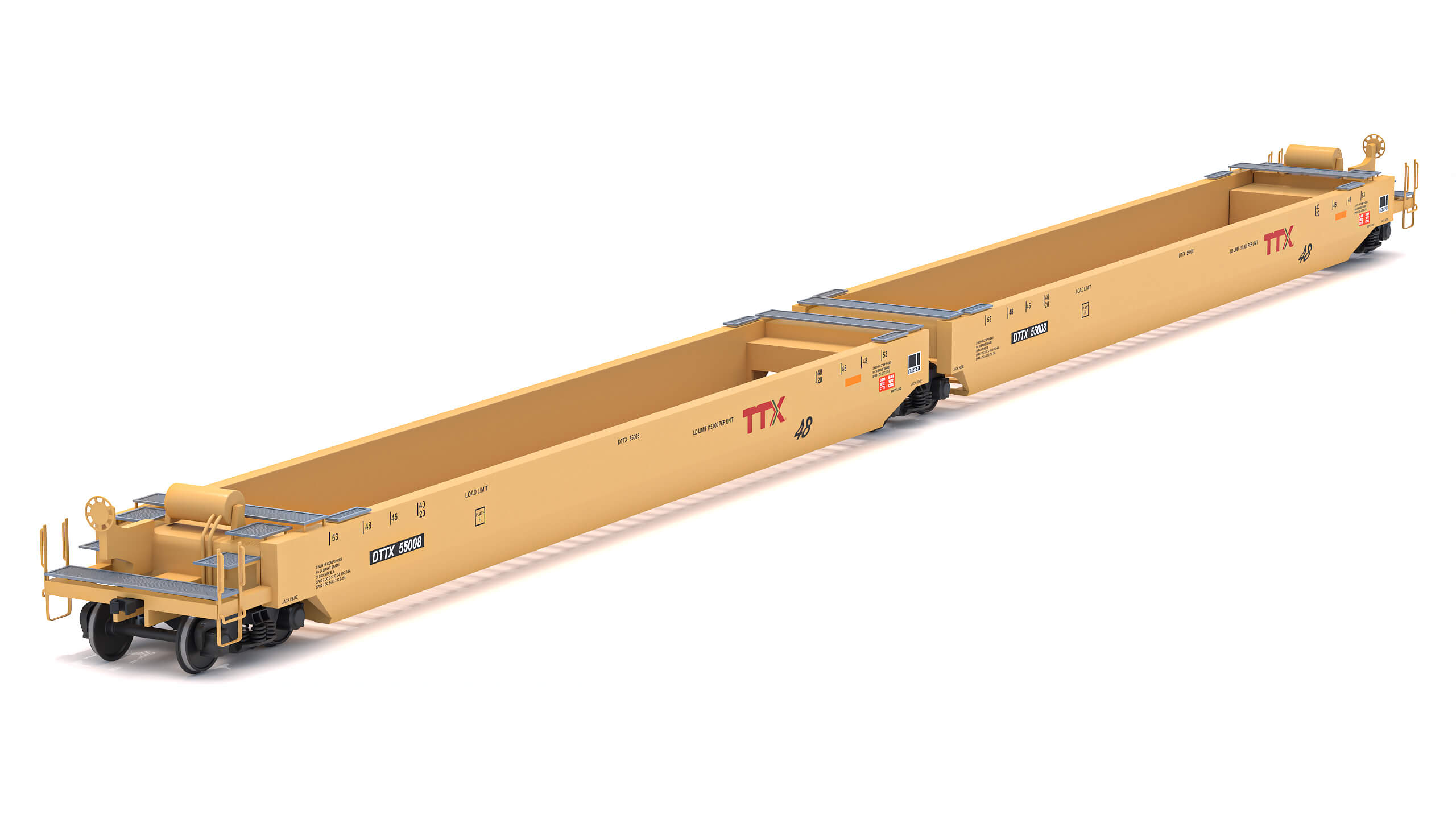 Double Stack Railcar TTx - 3D Model by ALPHA3DST