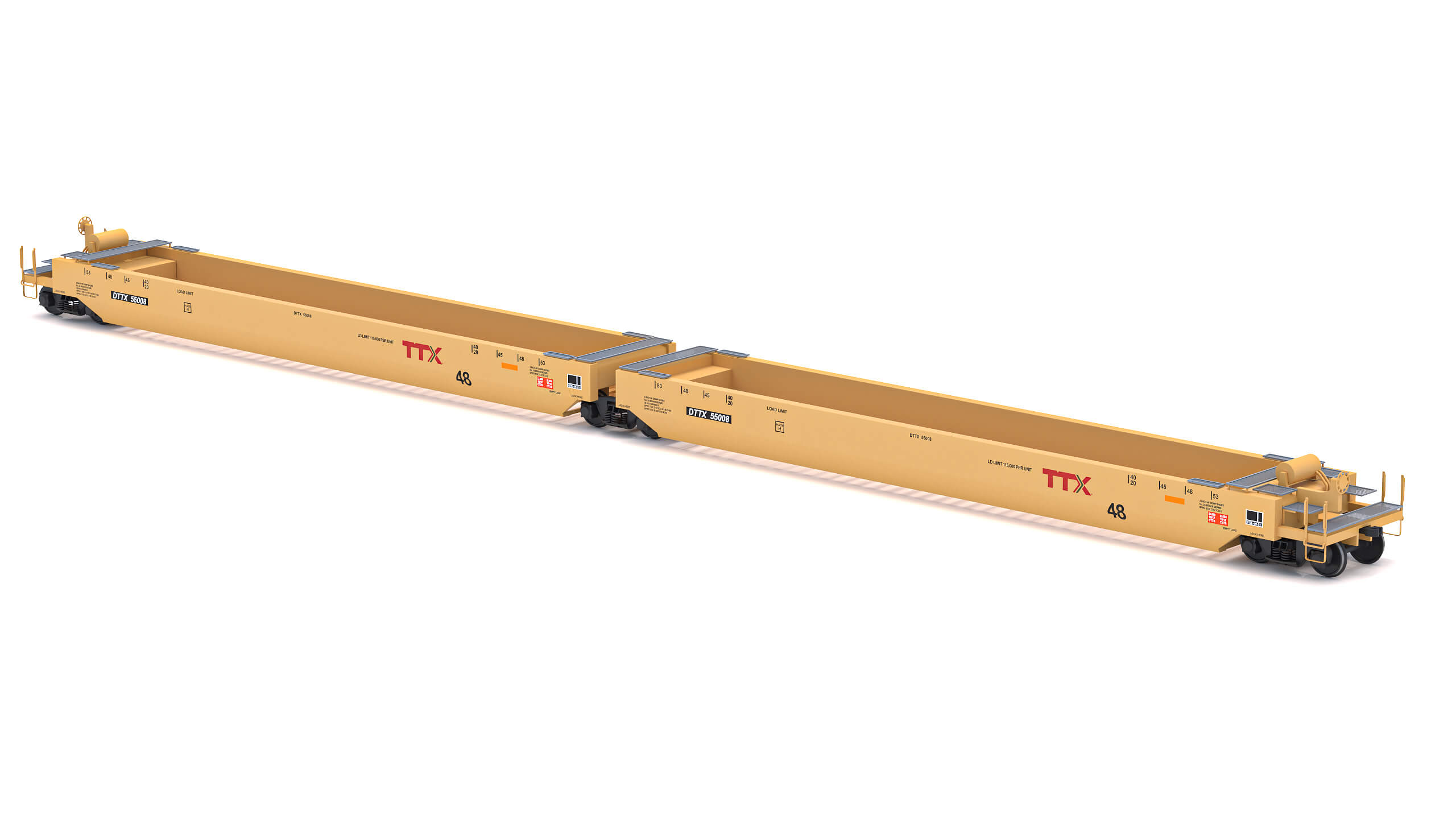 Double Stack Railcar TTx - 3D Model by ALPHA3DST