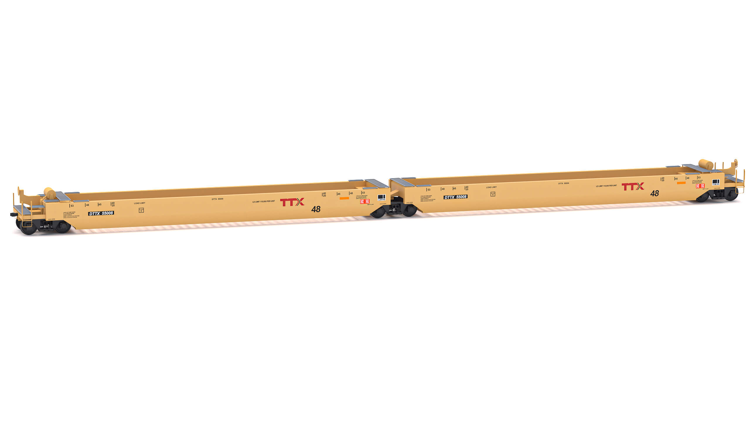 Double Stack Railcar TTx - 3D Model by ALPHA3DST