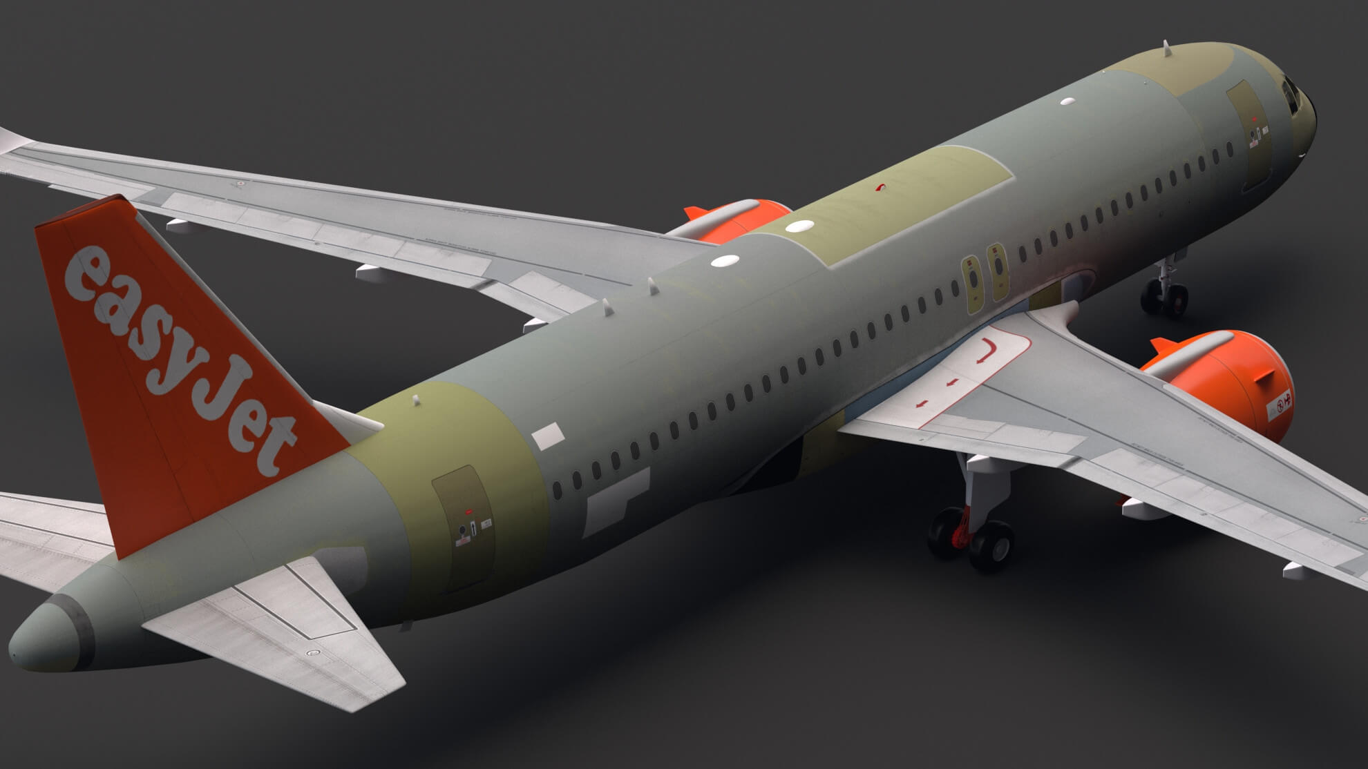 EasyJet A320 Airbus Unpainted - 3D Model by ALPHA3DST