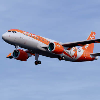 EasyJet Airbus A320 Berlin Airplane - 3D Model by ALPHA3DST