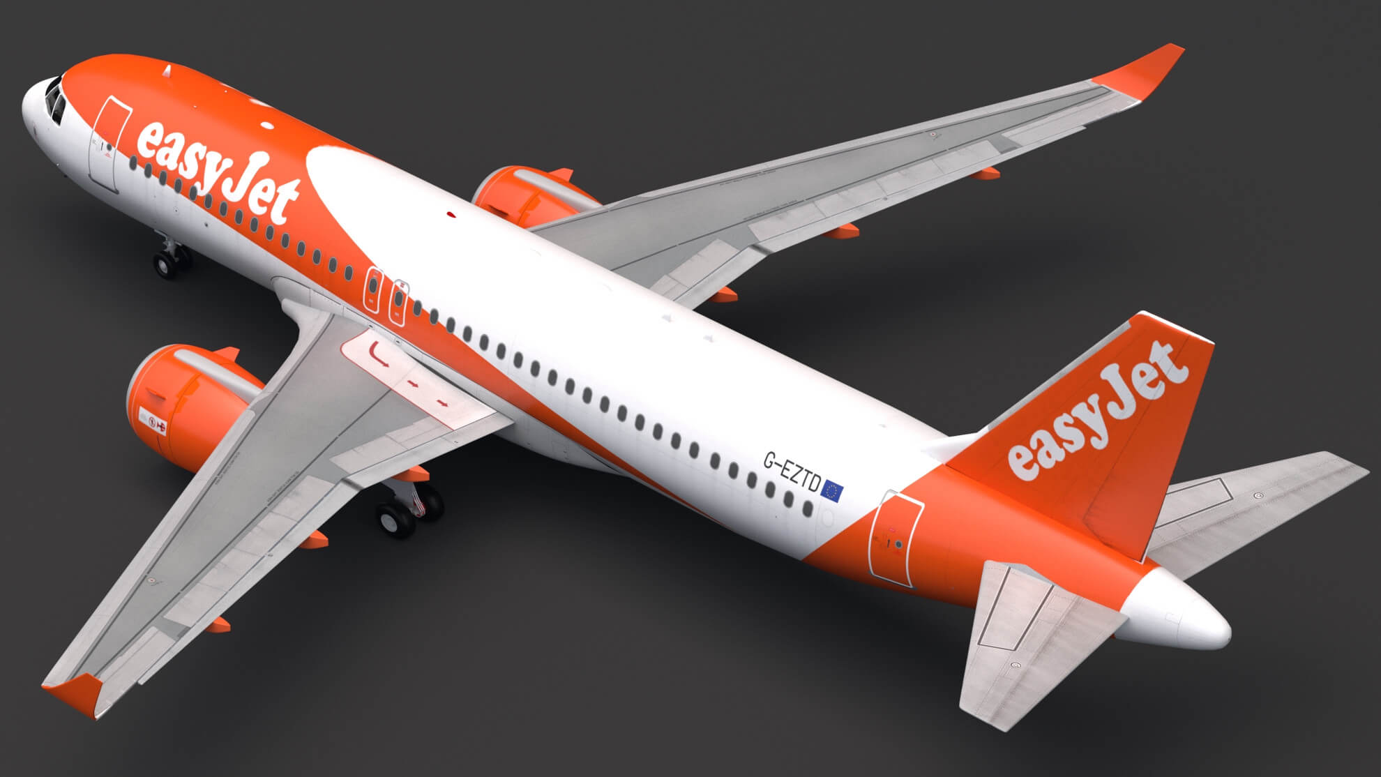 EasyJet Airbus A320 - 3D Model by ALPHA3DST