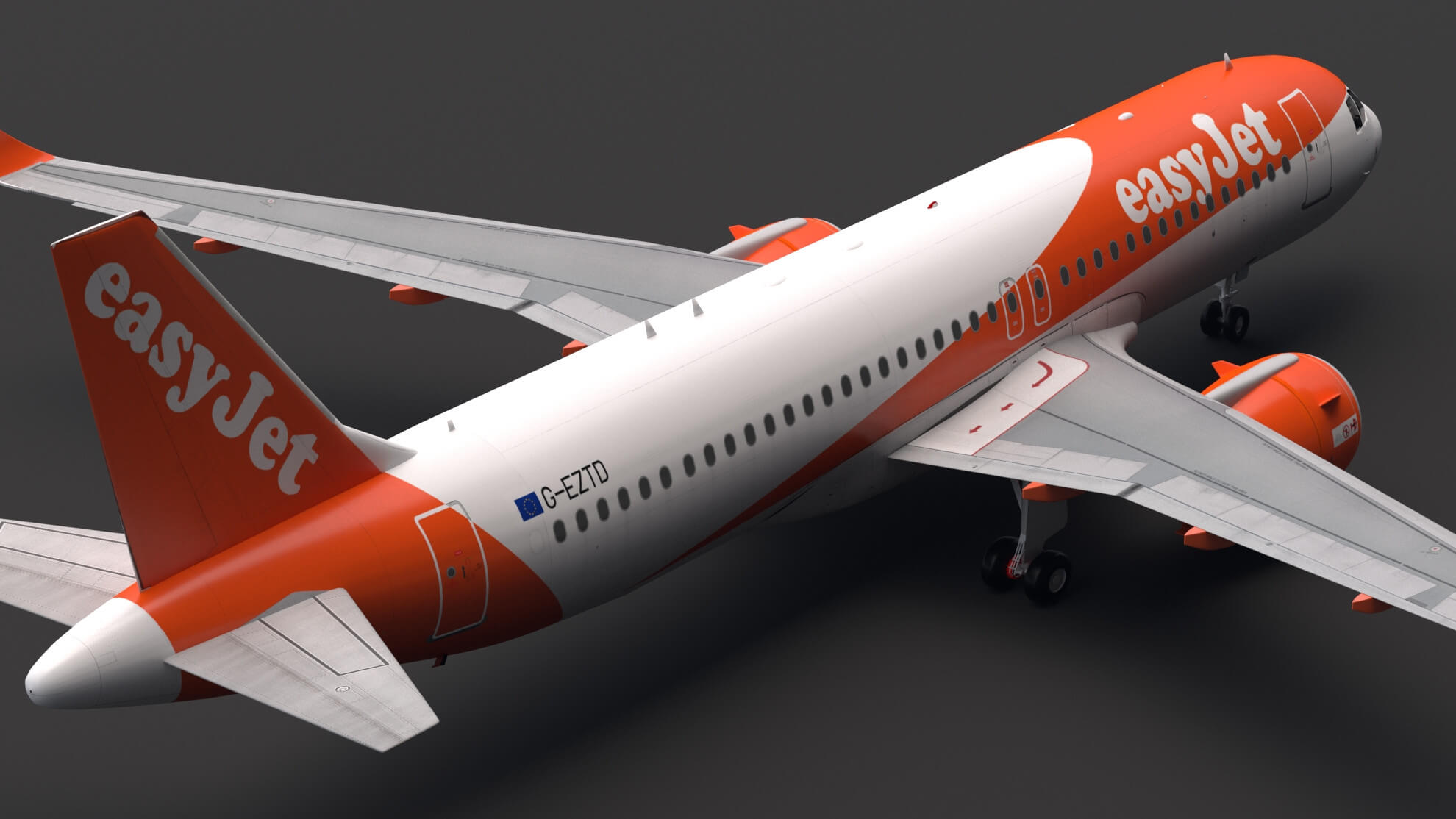 EasyJet Airbus A320 - 3D Model by ALPHA3DST