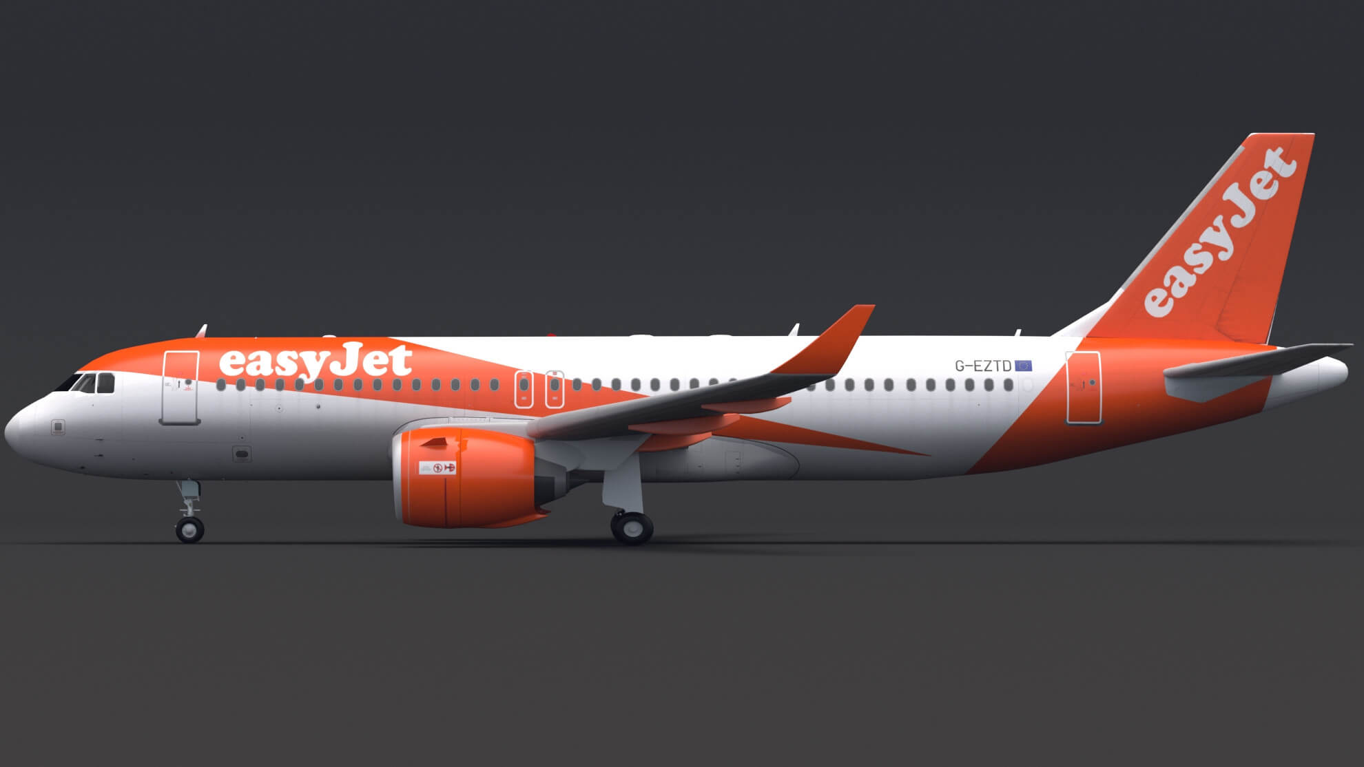 EasyJet Airbus A320 - 3D Model by ALPHA3DST