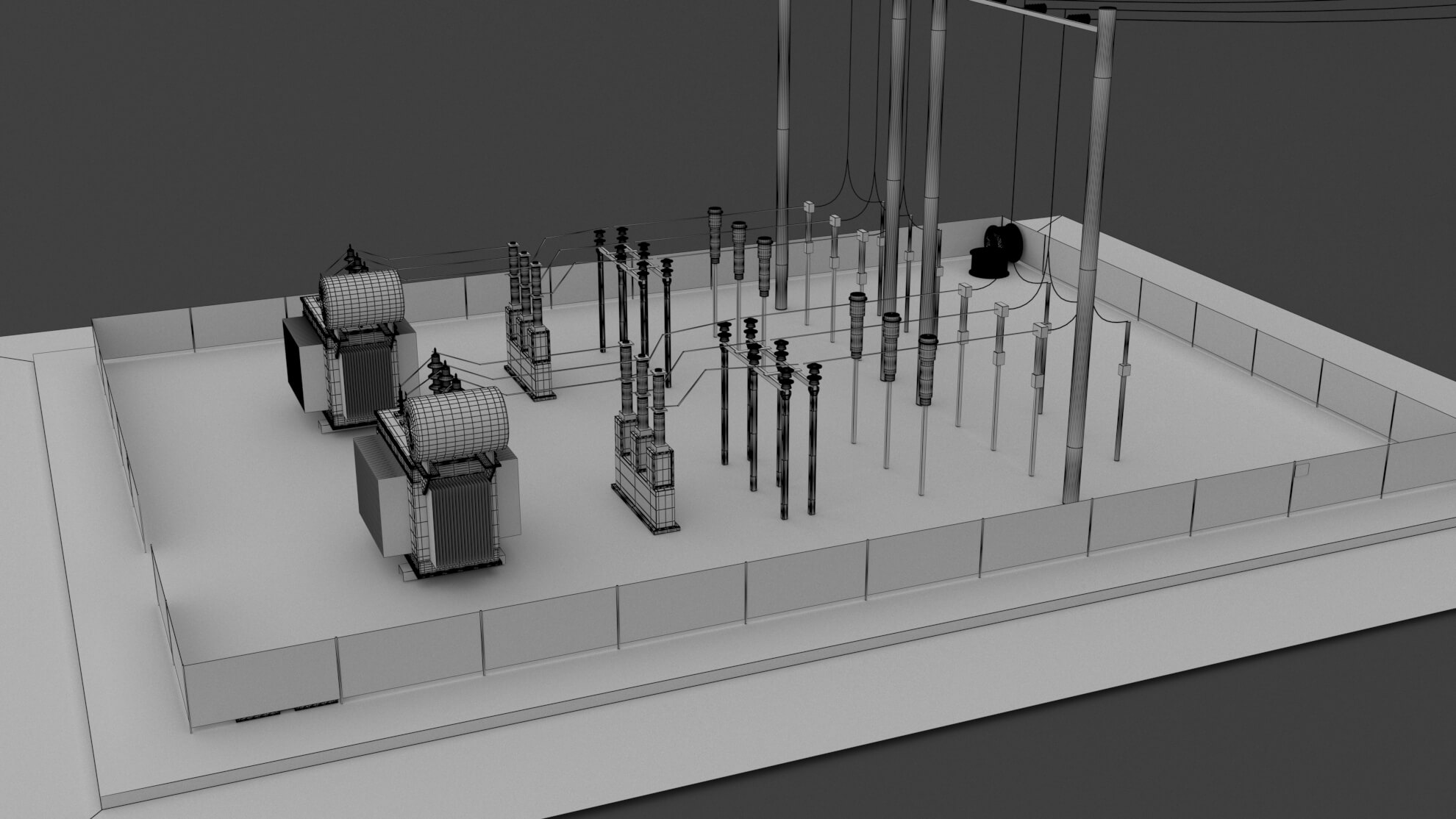 Electrical Substation V2 - 3D Model by ALPHA3DST