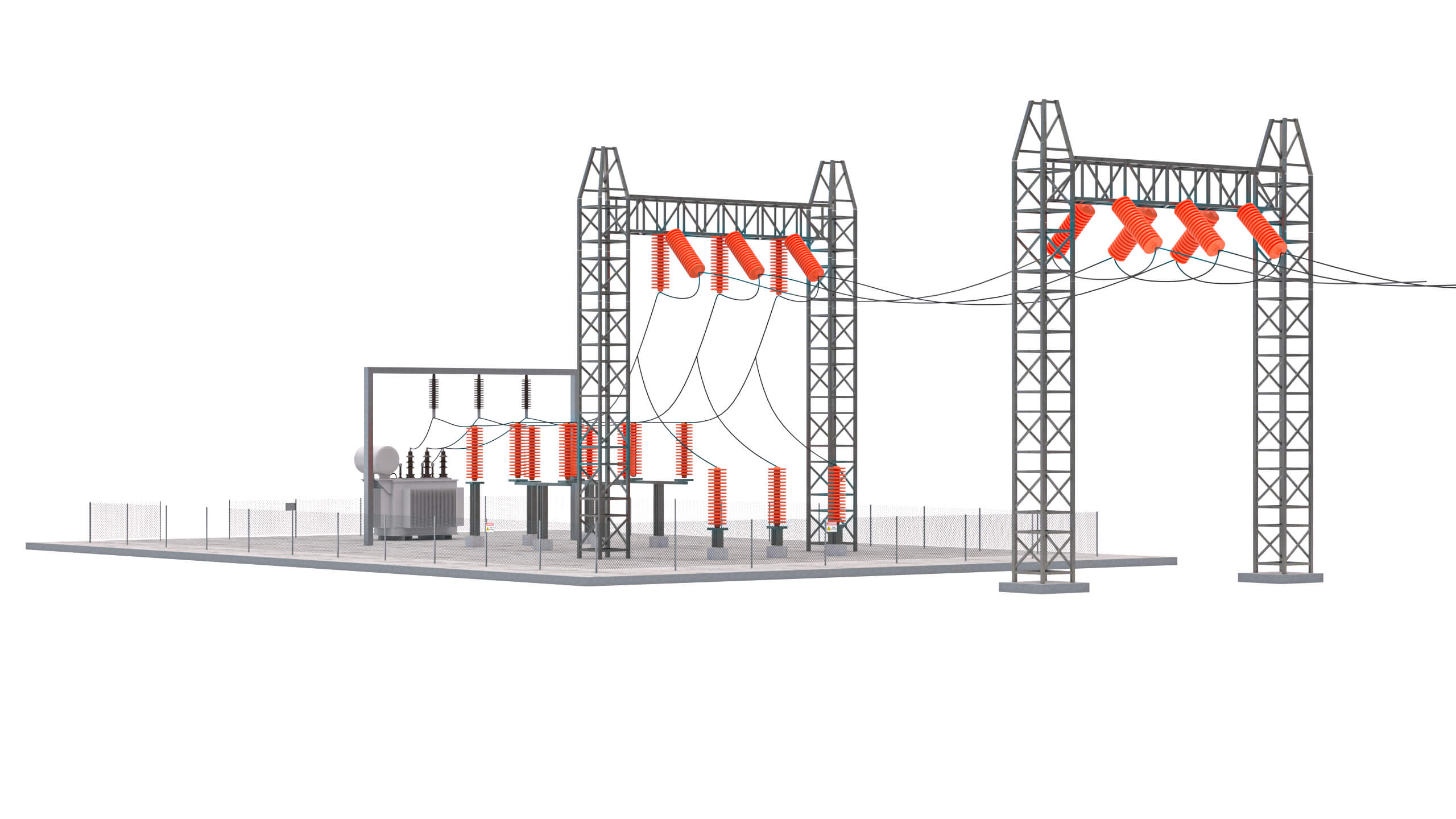Electrical Substation V3 - 3D Model by ALPHA3DST