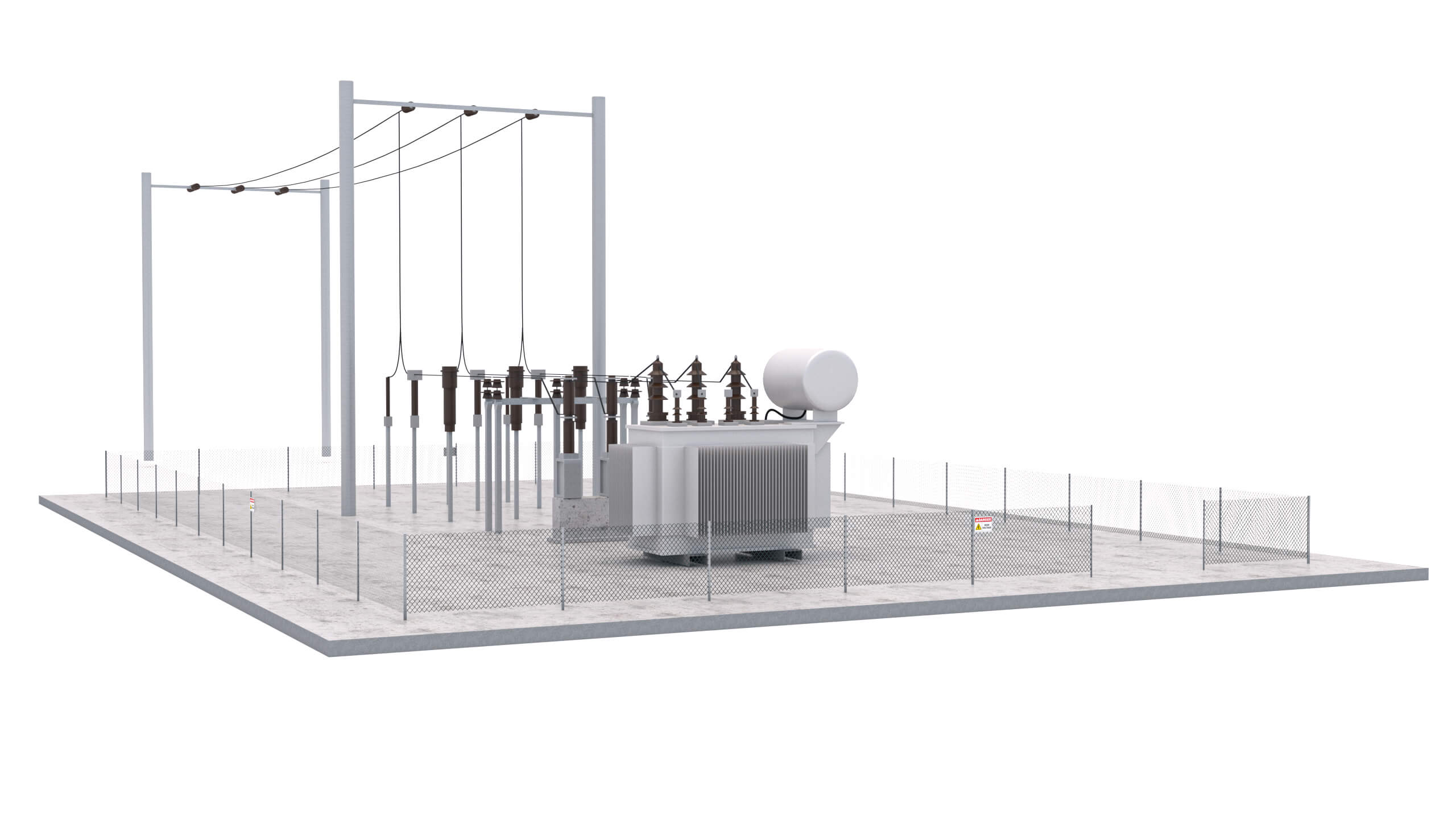 Electrical Substation - 3D Model by ALPHA3DST