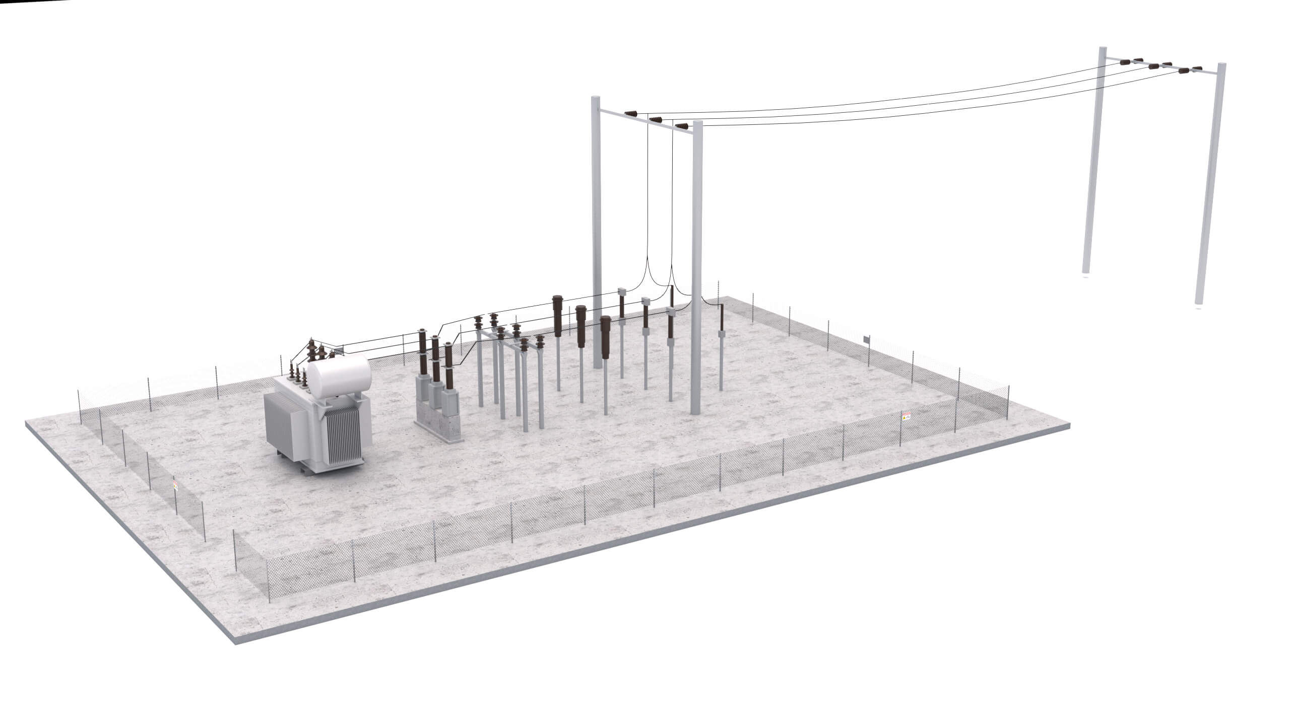 Electrical Substation - 3D Model by ALPHA3DST