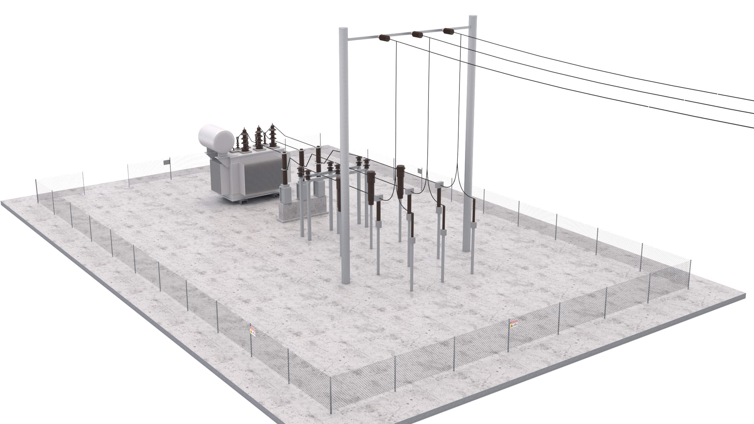 Electrical Substation - 3D Model by ALPHA3DST