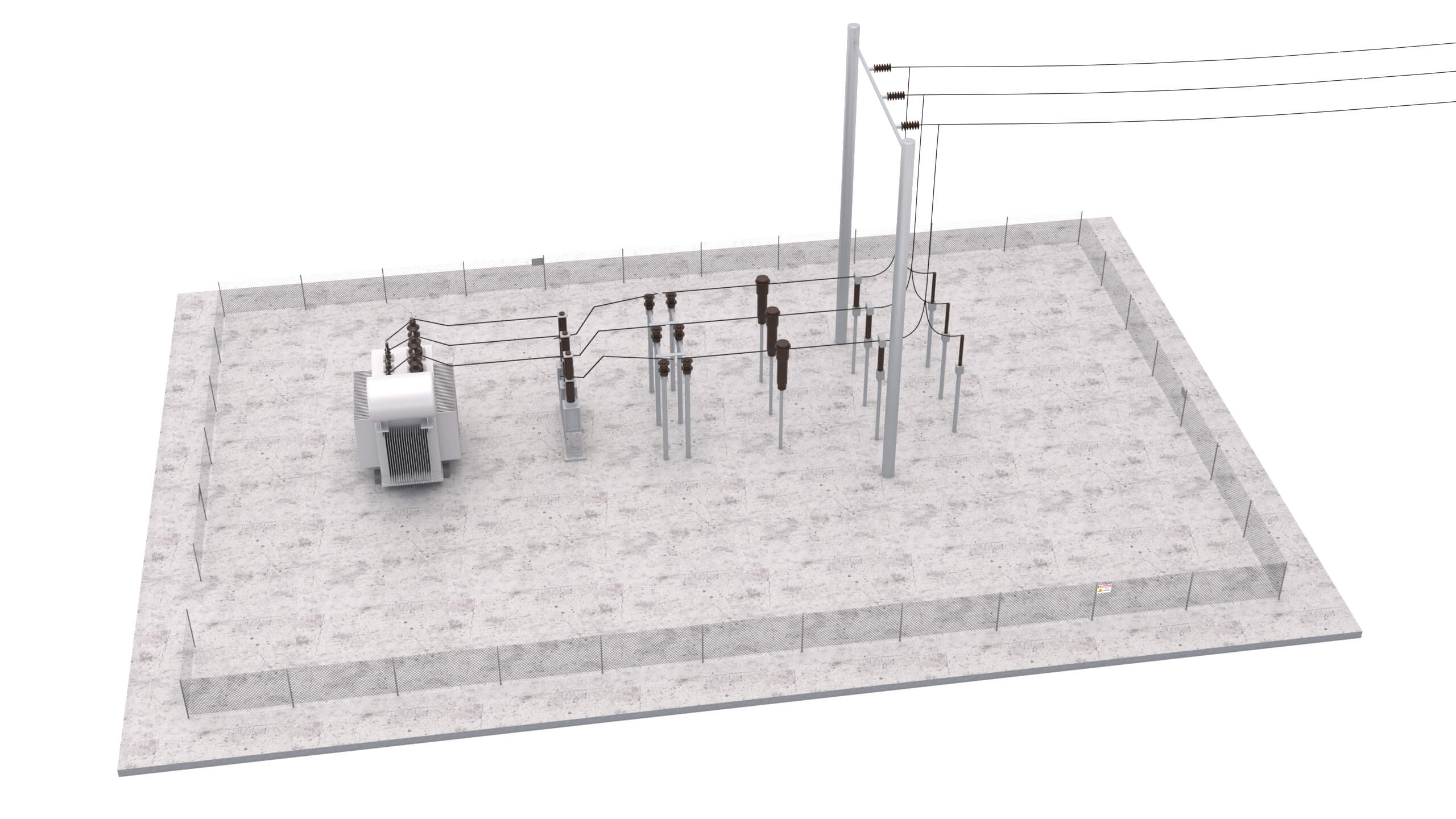Electrical Substation - 3D Model by ALPHA3DST
