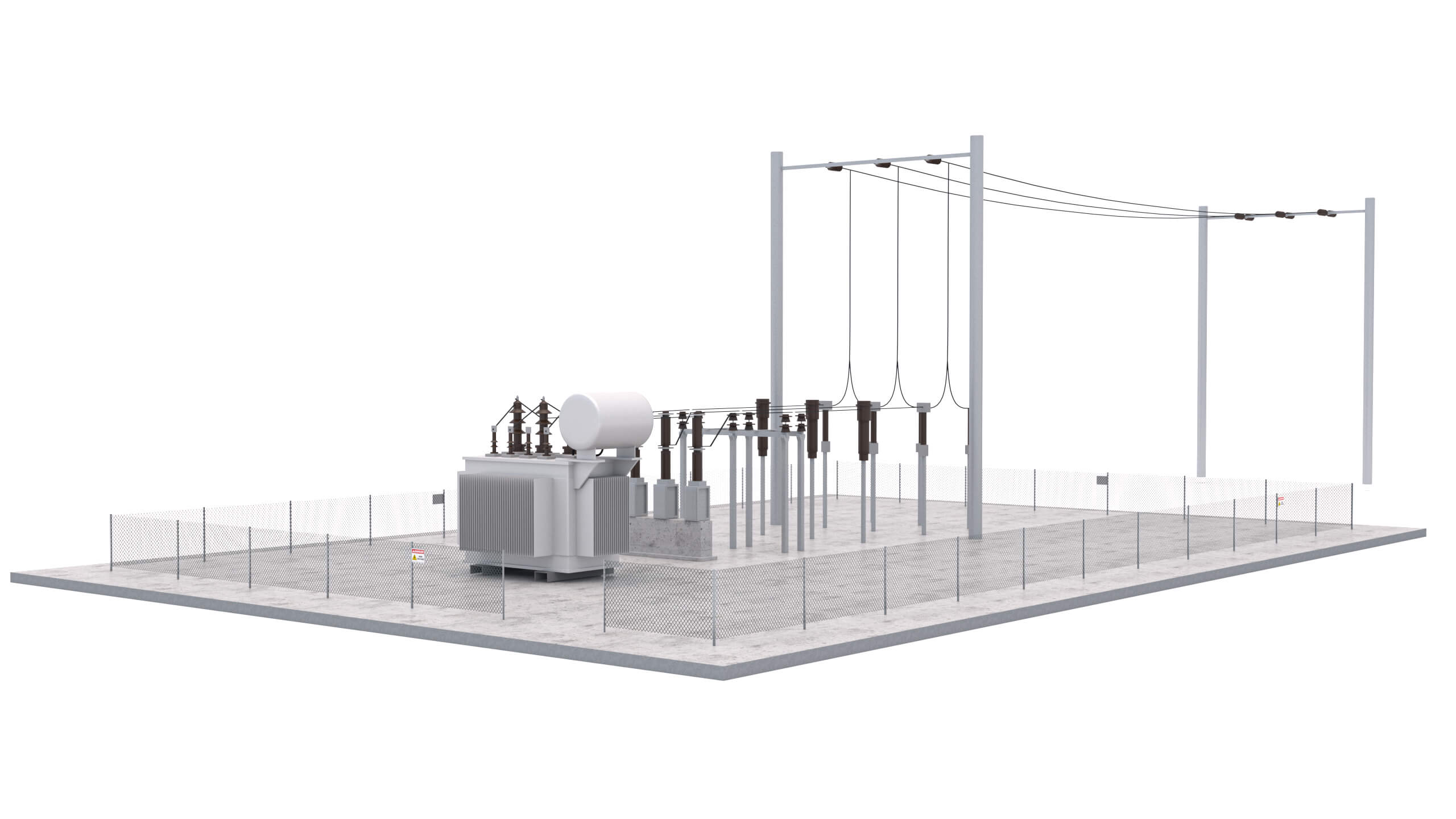 Electrical Substation - 3D Model by ALPHA3DST