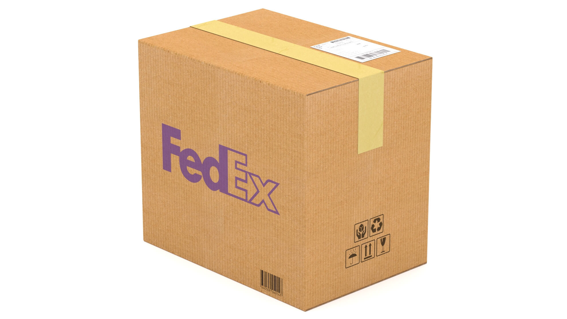 FedEx Cardboard Box - 3D Model by ALPHA3DST