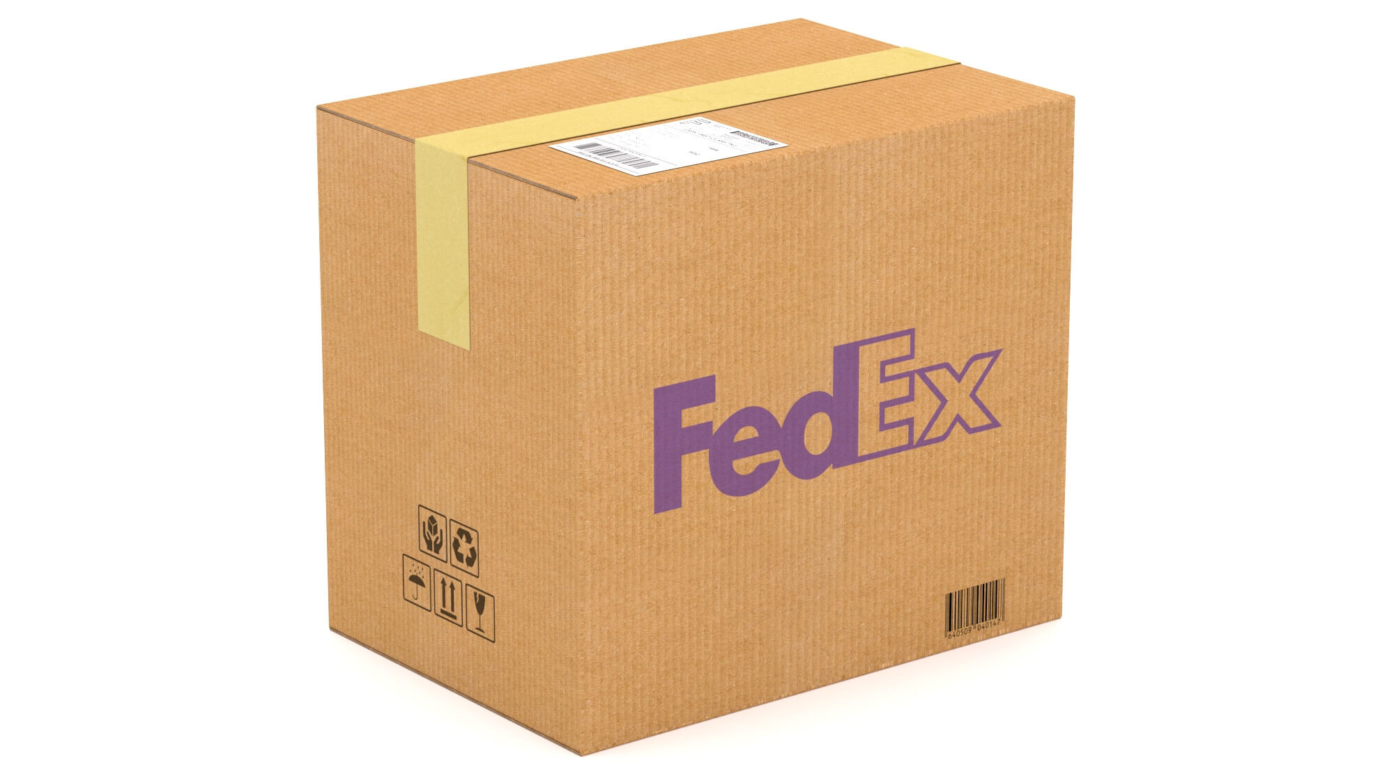 FedEx Cardboard Box - 3D Model by ALPHA3DST