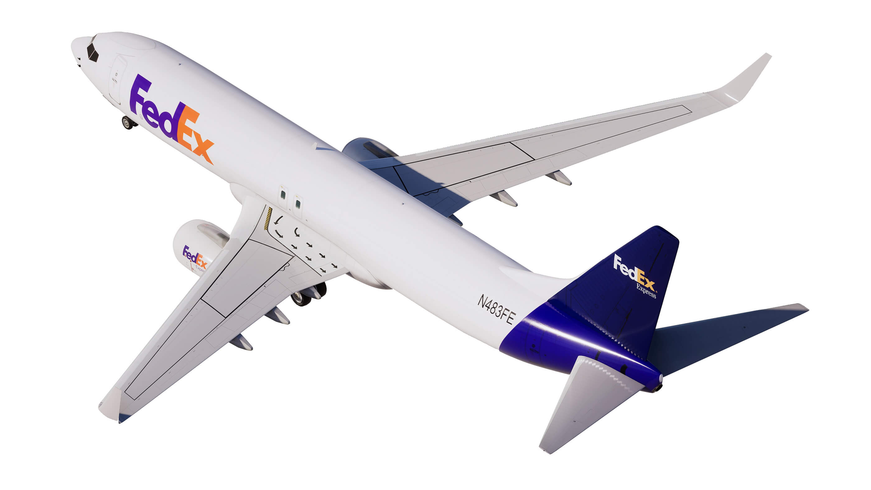 FedEx Express Boeing 737-800 3D Model by ALPHA3DST