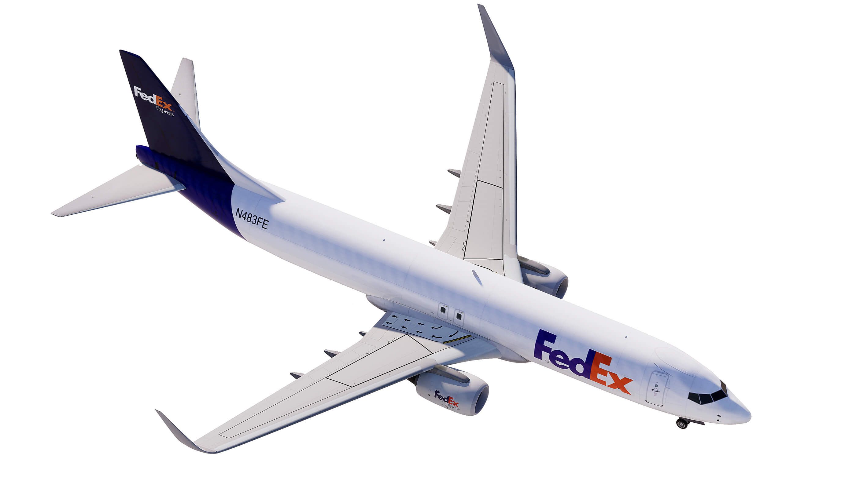 FedEx Express Boeing 737-800 3D Model by ALPHA3DST