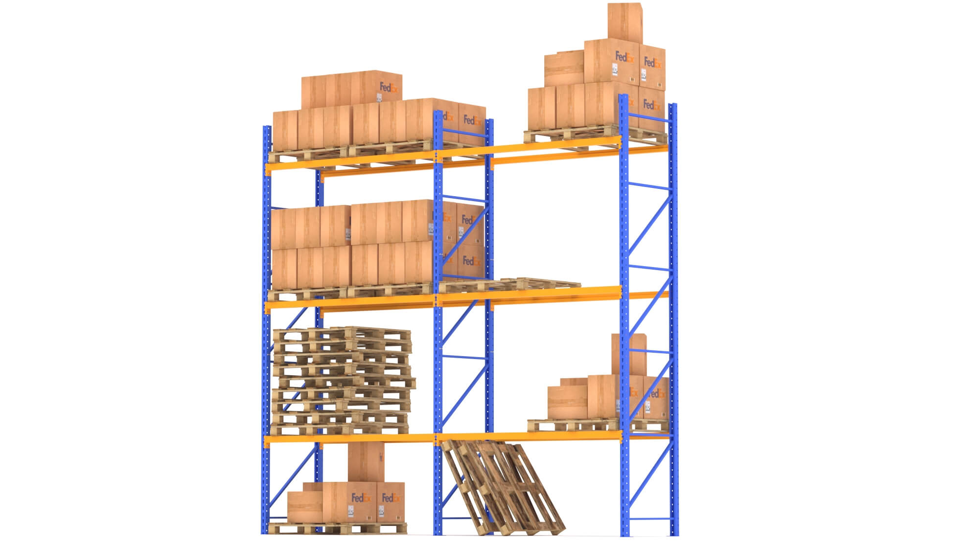 FedEx Warehouse Rack - 3D Model by ALPHA3DST