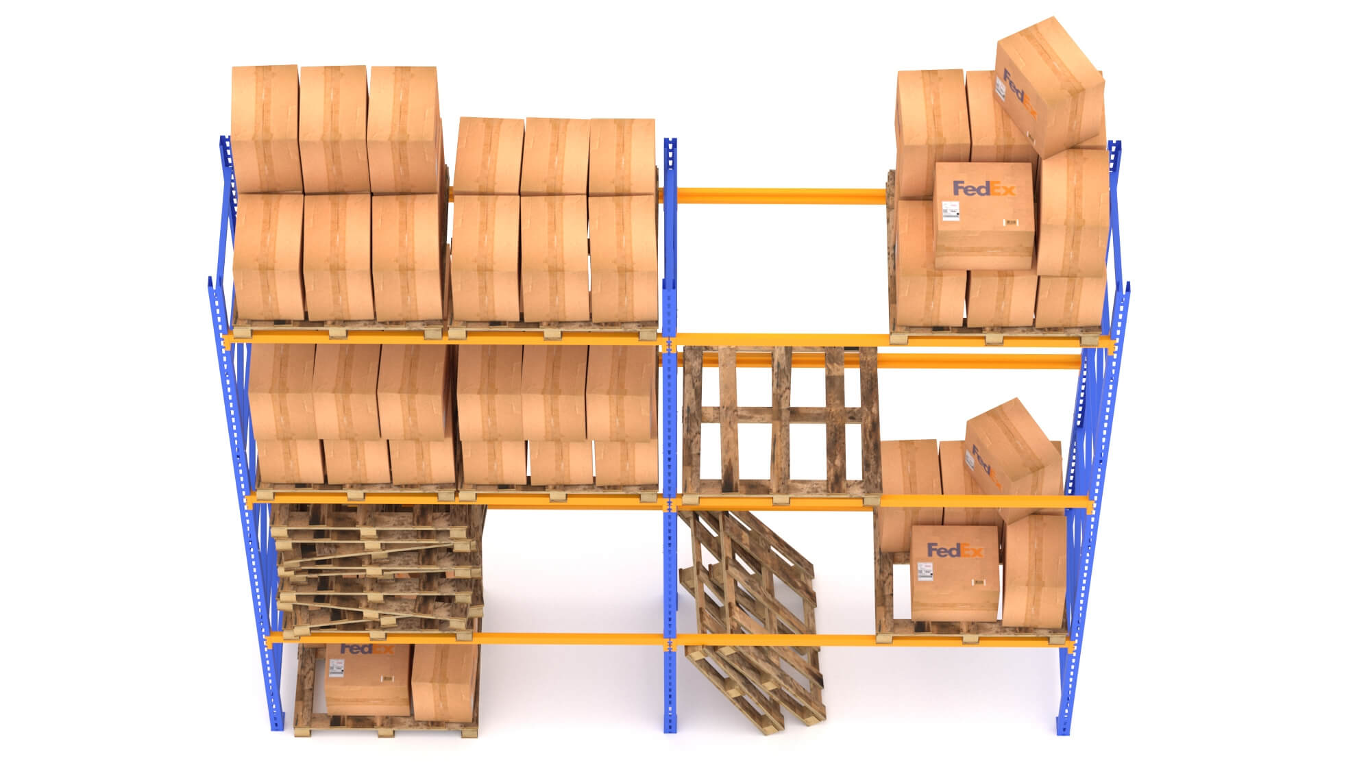 FedEx Warehouse Rack - 3D Model by ALPHA3DST