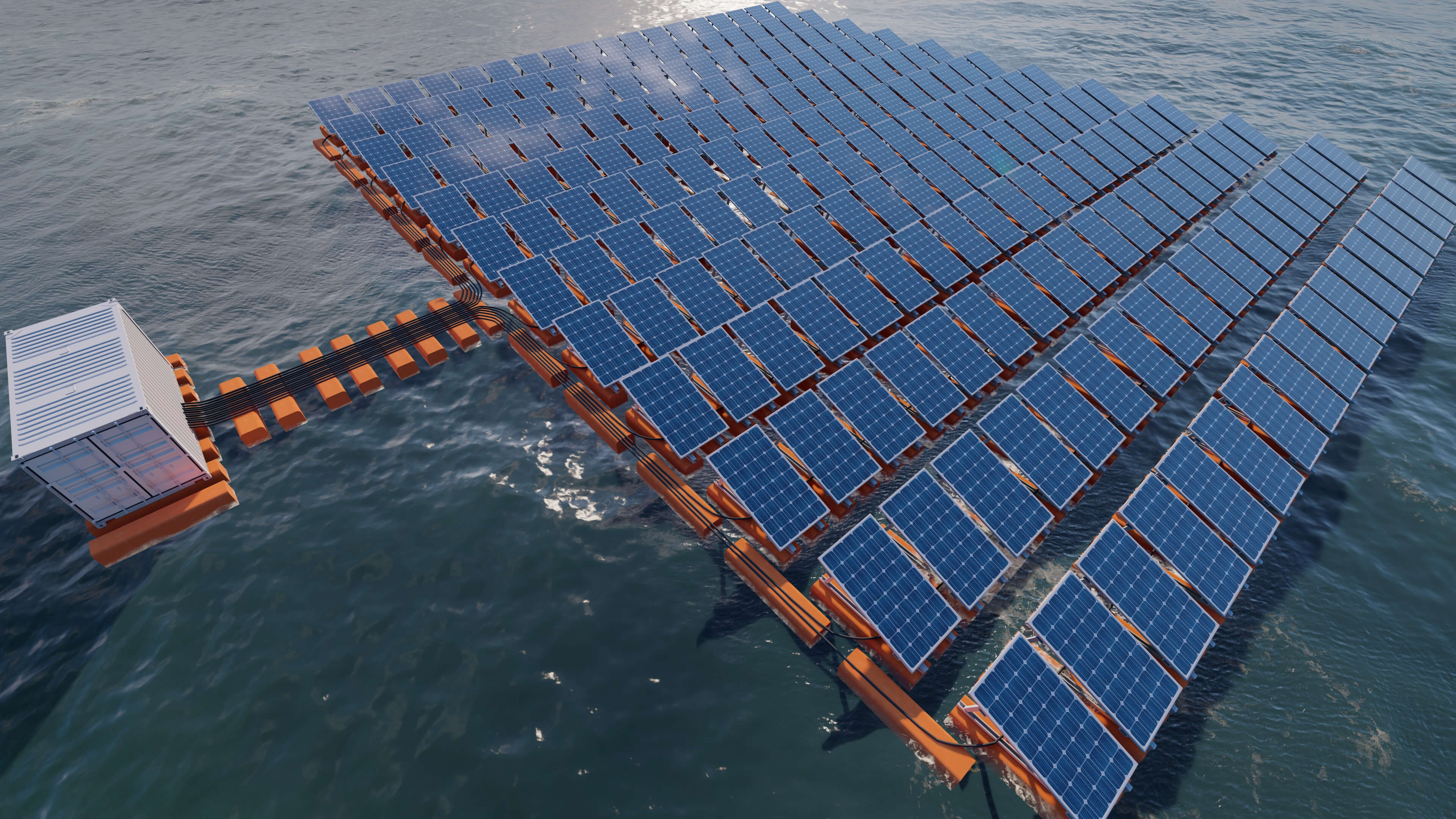 Floating Solar Panels - 3D Model by ALPHA3DST