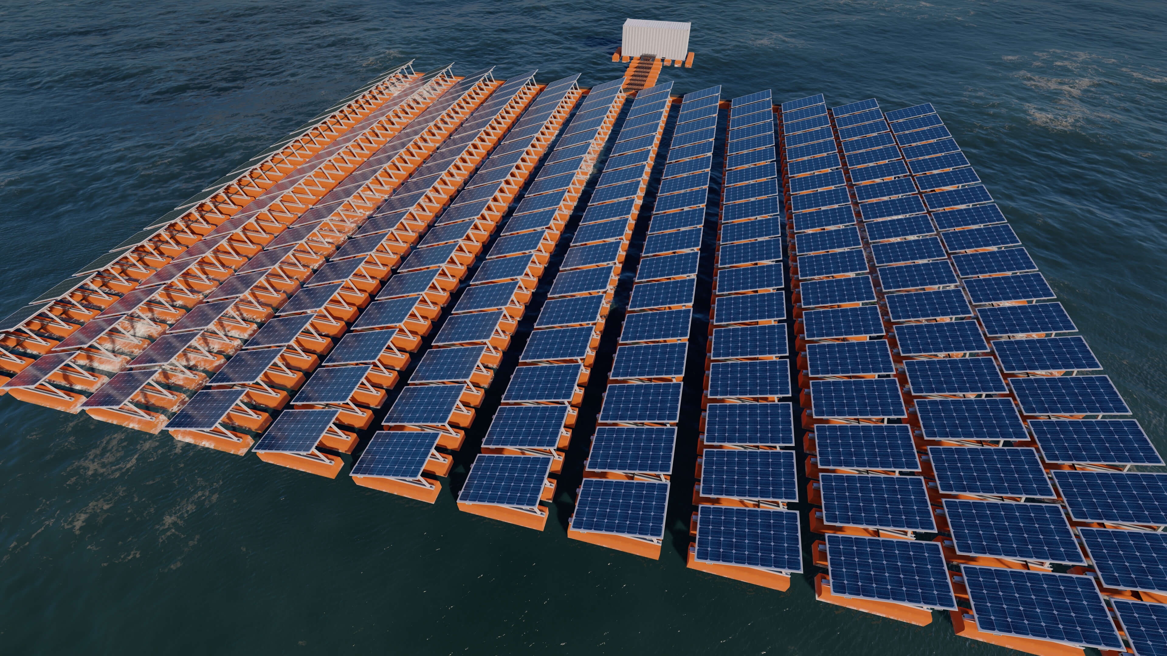 Floating Solar Panels - 3D Model by ALPHA3DST