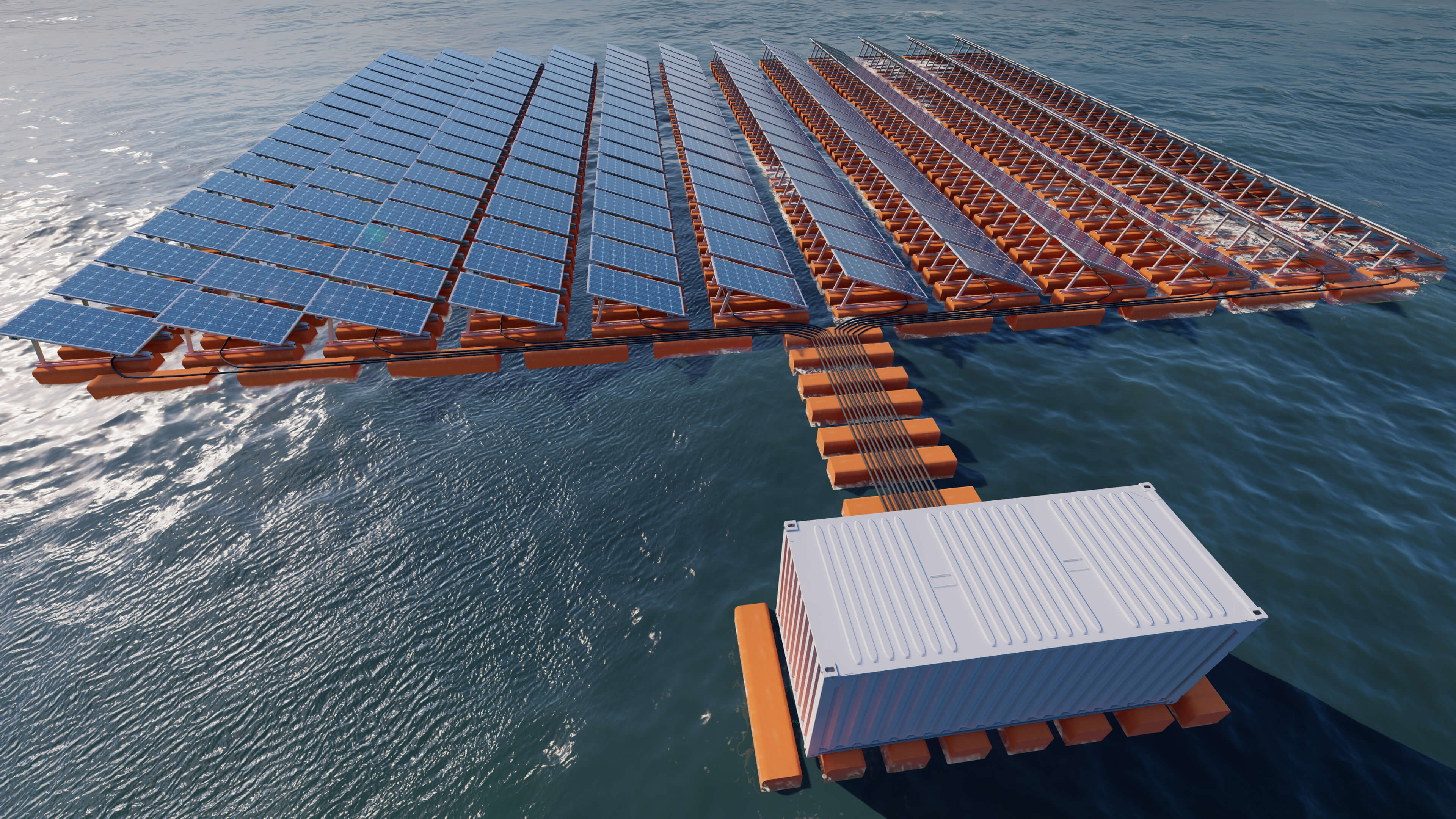 Floating Solar Panels - 3D Model by ALPHA3DST