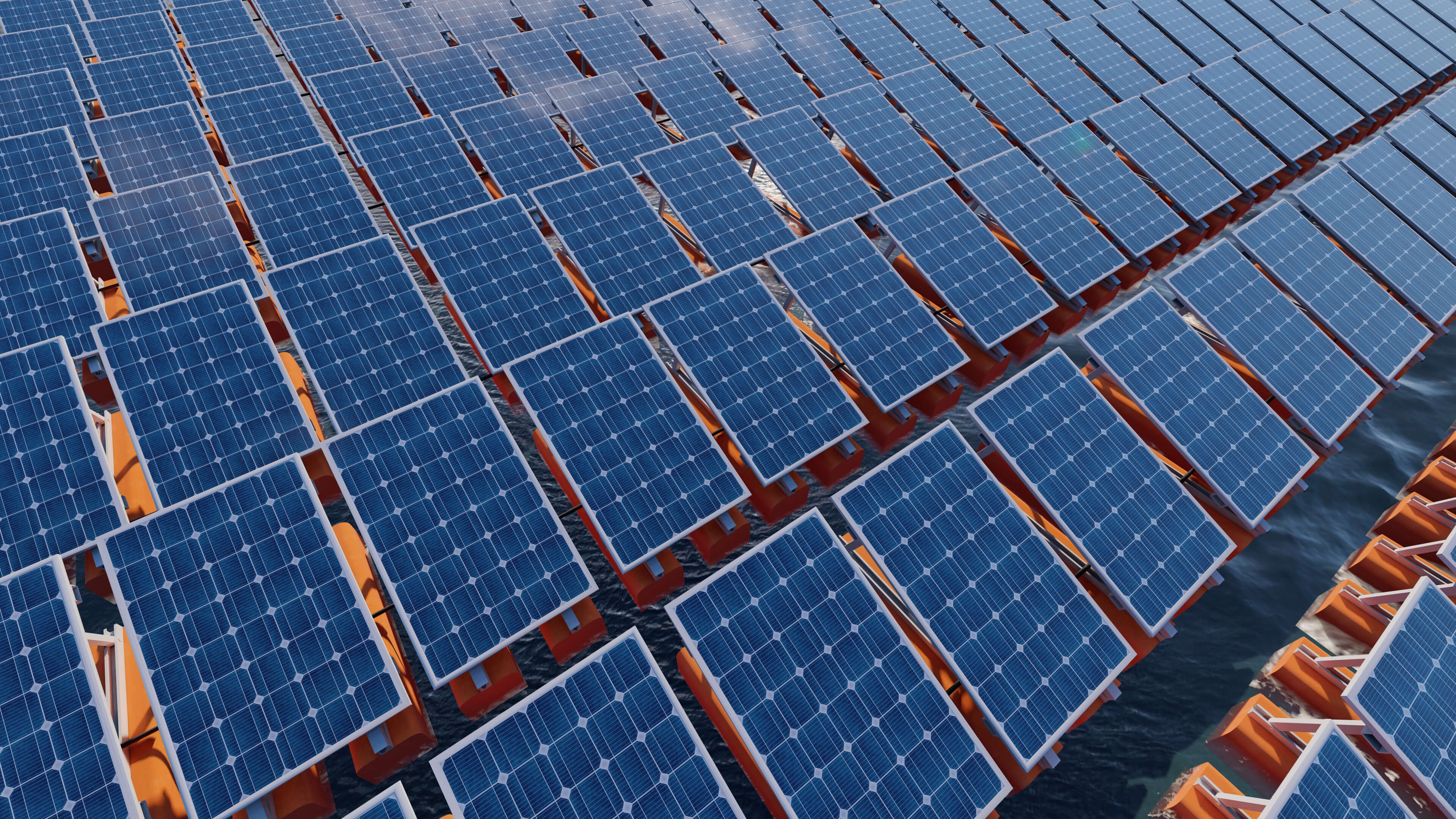 Floating Solar Panels - 3D Model by ALPHA3DST