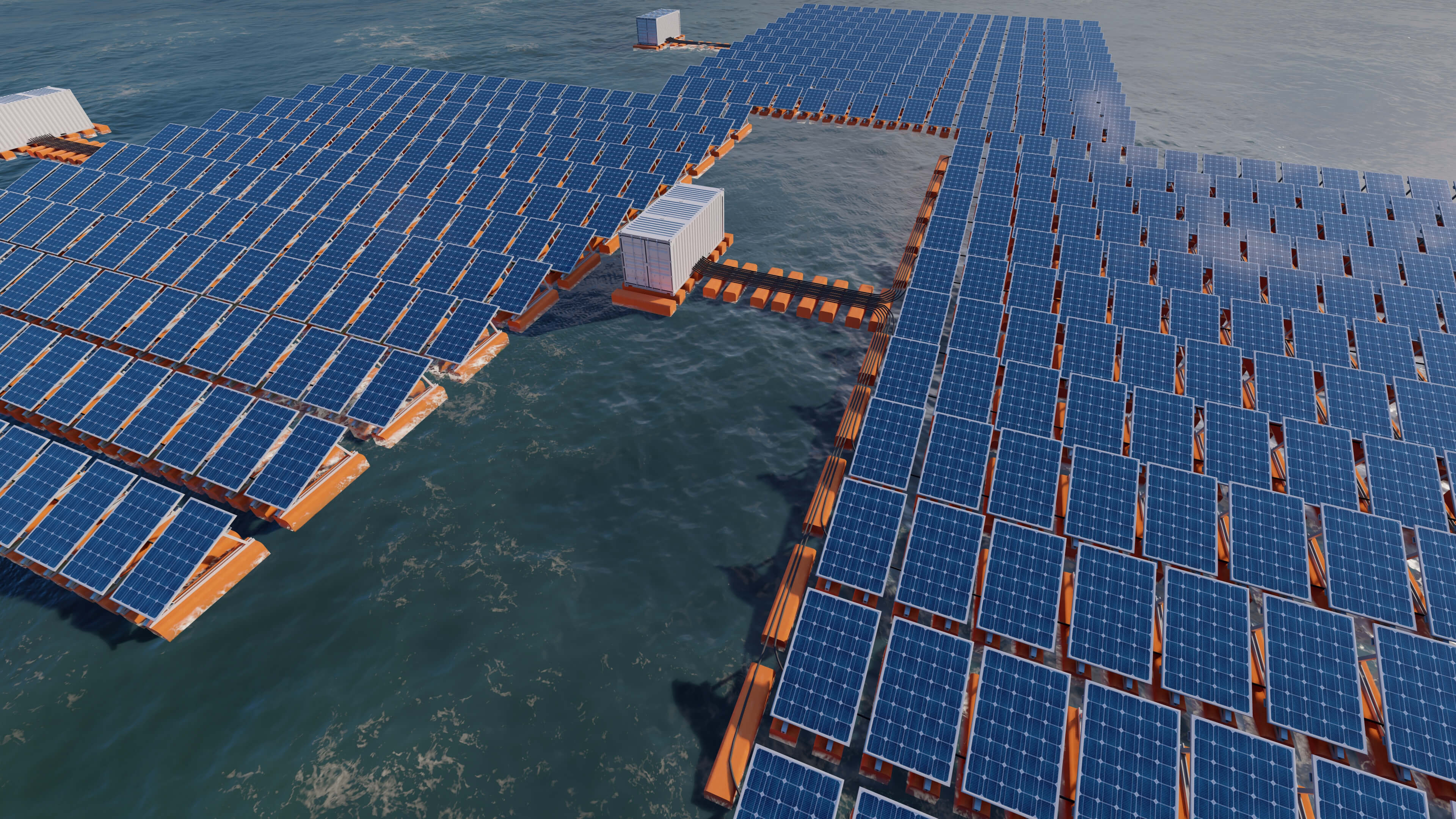 Floating Solar Panels - 3D Model by ALPHA3DST