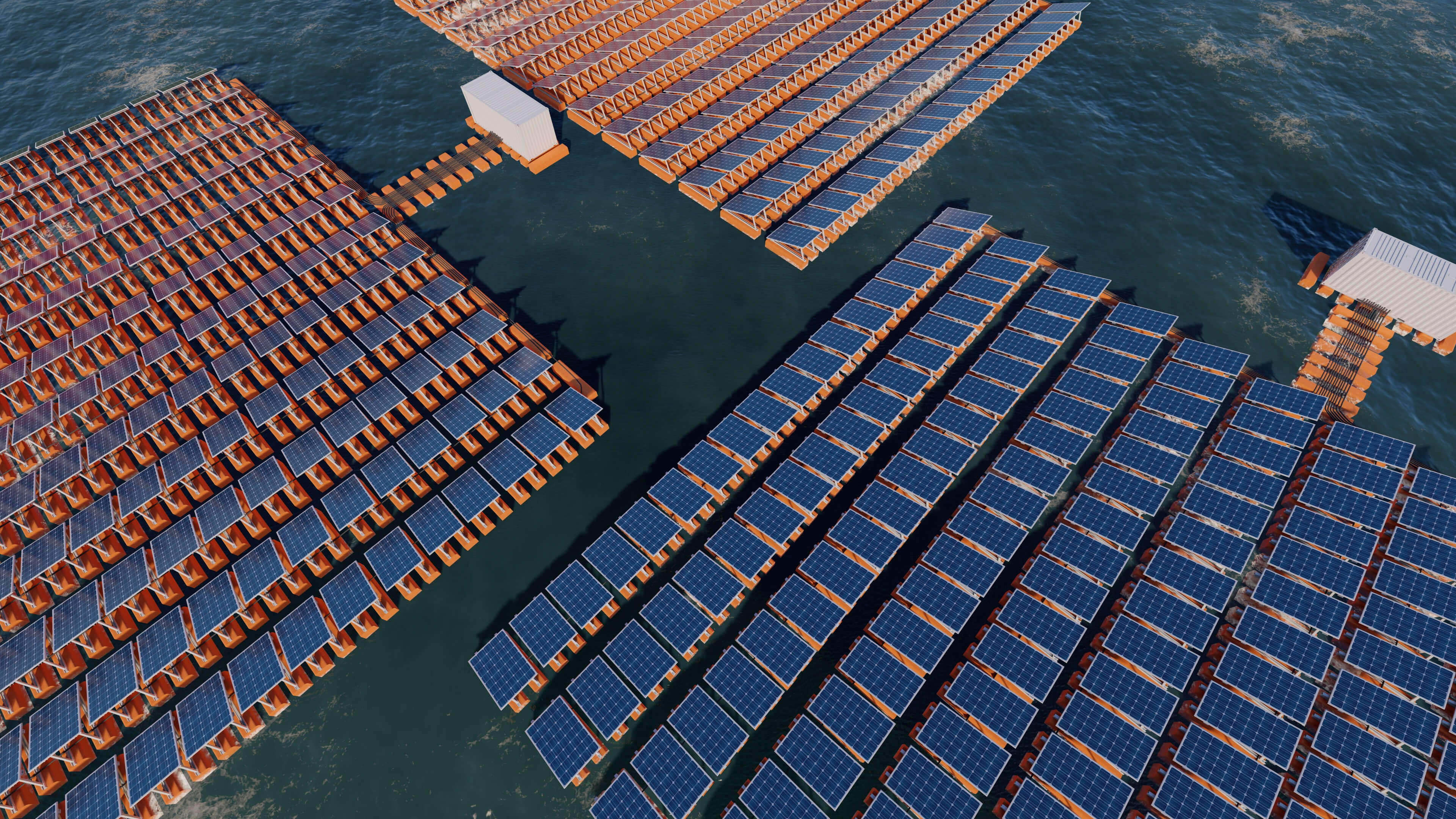 Floating Solar Panels - 3D Model by ALPHA3DST
