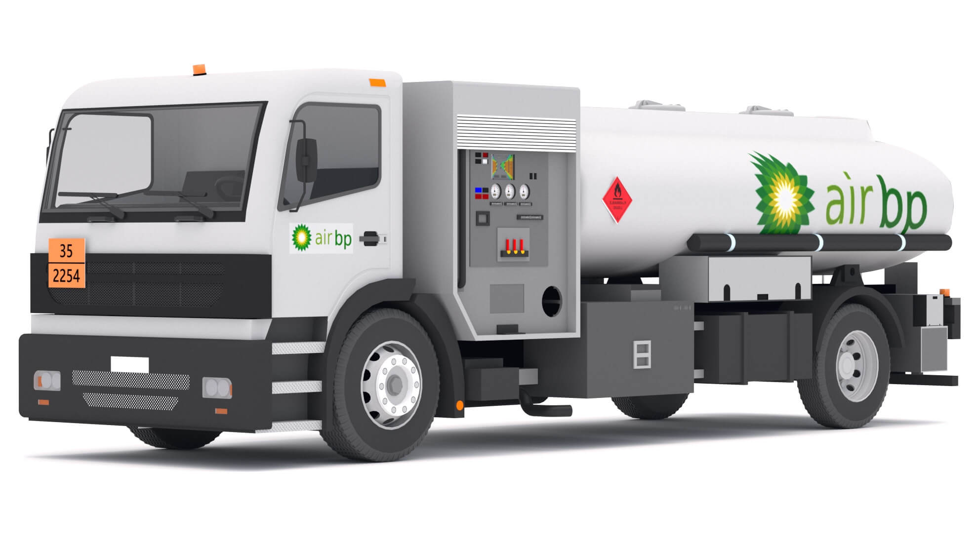 Fueler Aircraft BP Truck - 3D Model by ALPHA3DST
