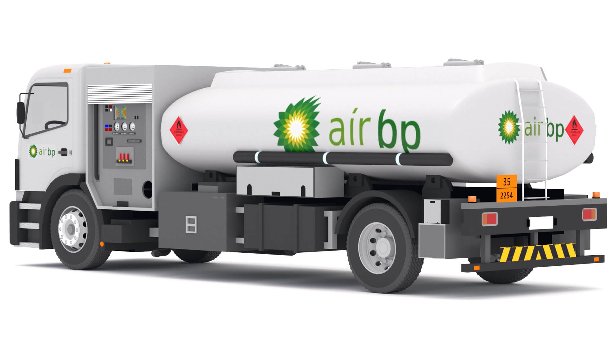Fueler Aircraft BP Truck - 3D Model by ALPHA3DST